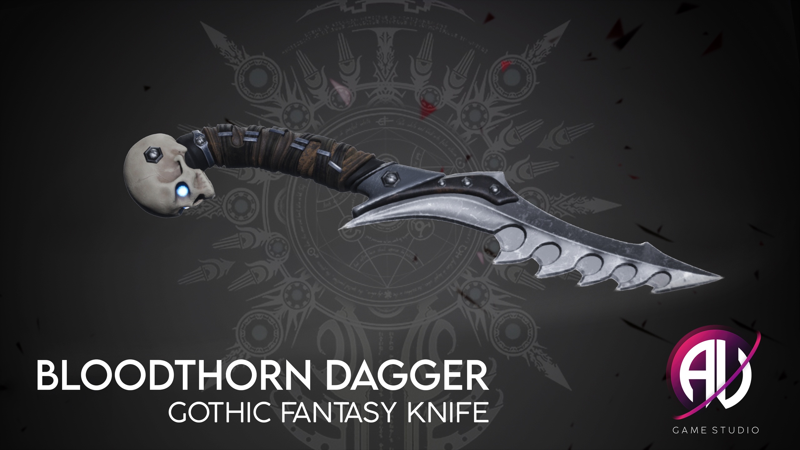 Gothic Fantasy Knife - Bloodthorn Dagger | Fab