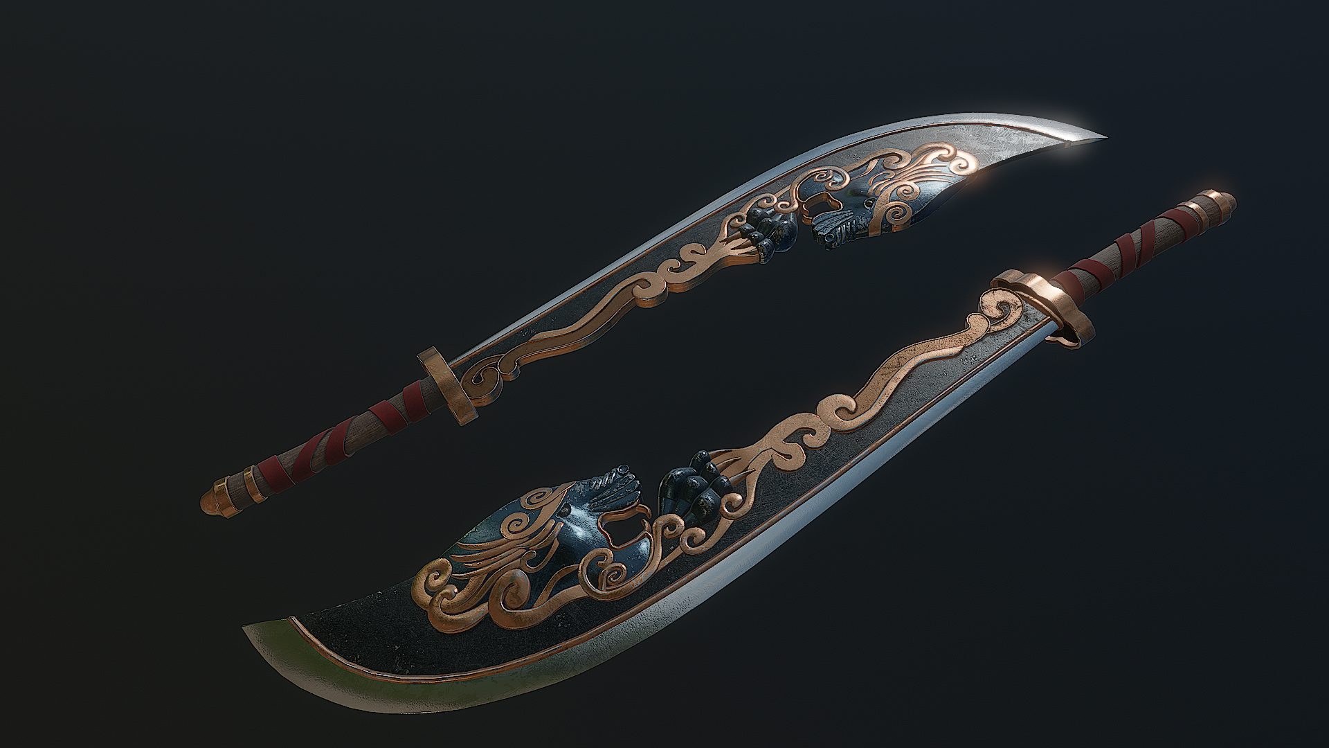 Dragon Fang Crescent Blade | Fab