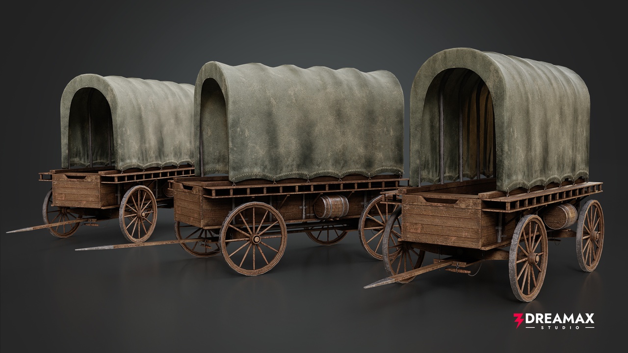 Medieval Wagons, Carts & Carriages Vol-1_ Historical Props | Fab