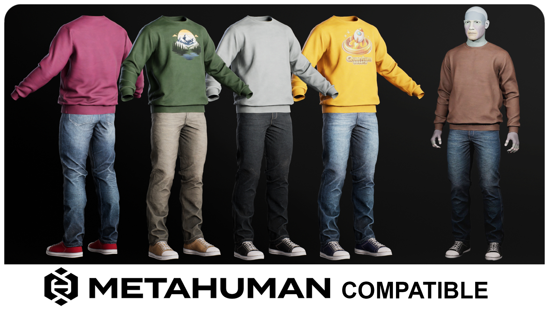 Hoodie Jeans Outfit - Metahuman | Fab