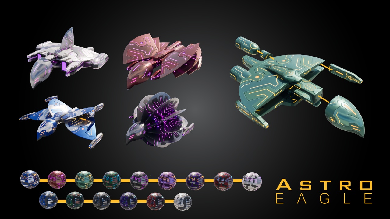Alien Sci-Fi Spaceship Astro Eagle | Fab