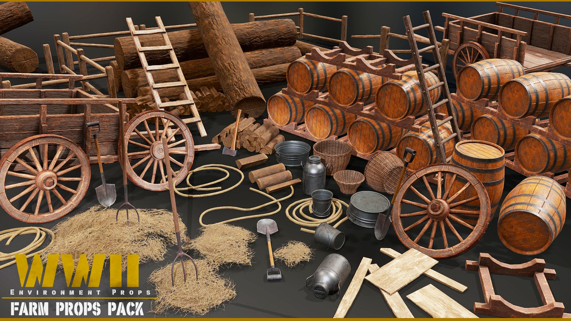 WW2 Farm Props Pack | Fab