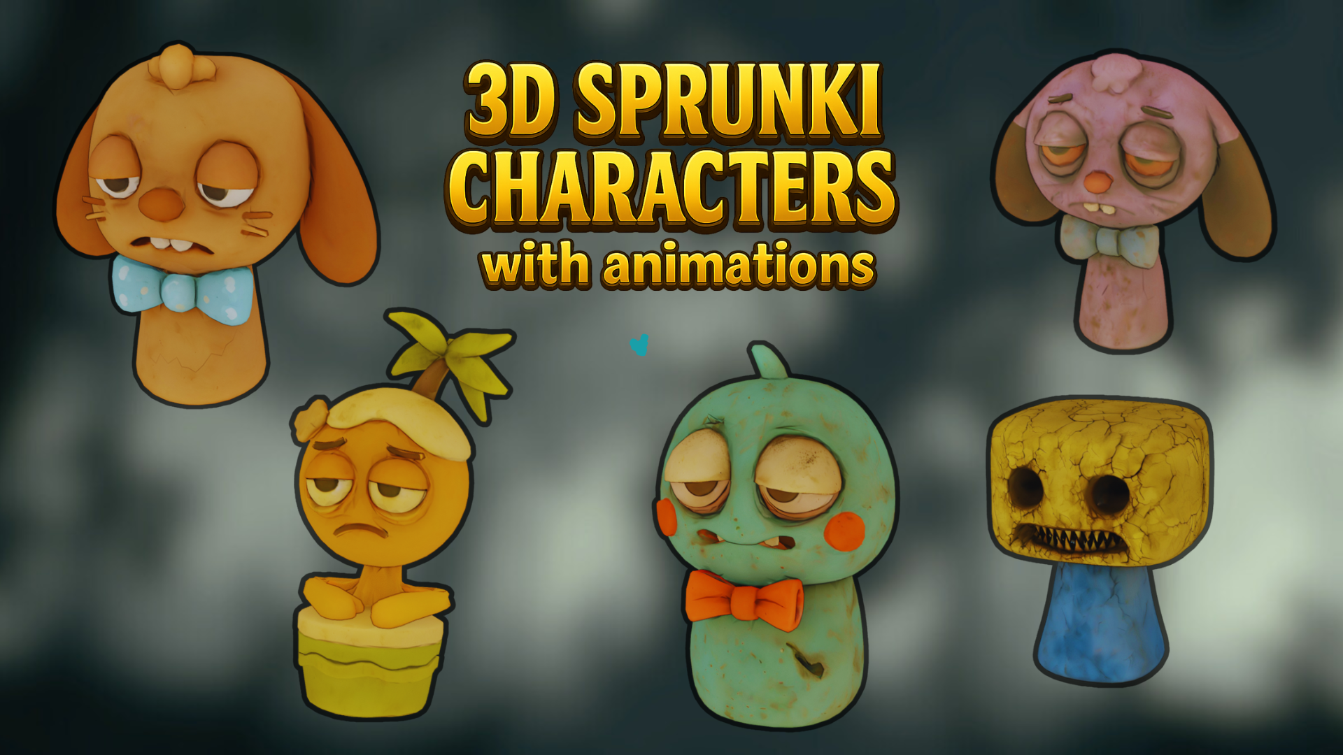 3D Sprunki Characters - Stylized Animated Pack | Fab