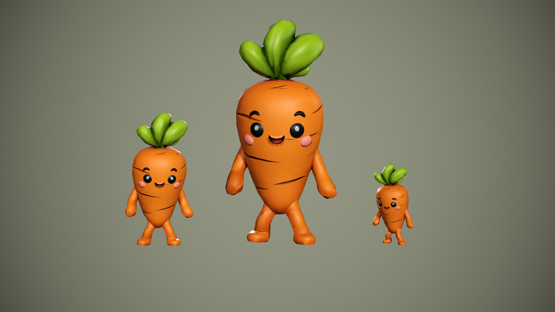 Cute Carrot Character – Stylized Animated Game Asset | Fab