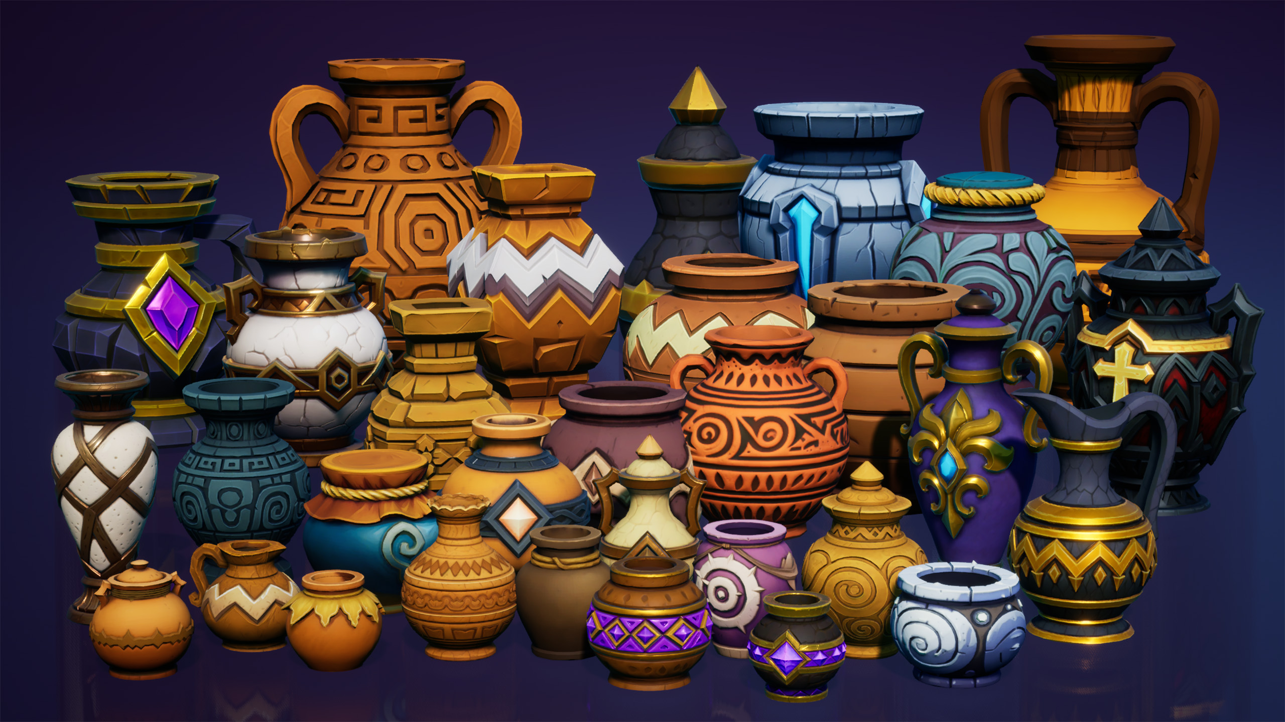 Stylized Pottery Props - Pots - Jugs - Urns - Vases - Jars | Fab