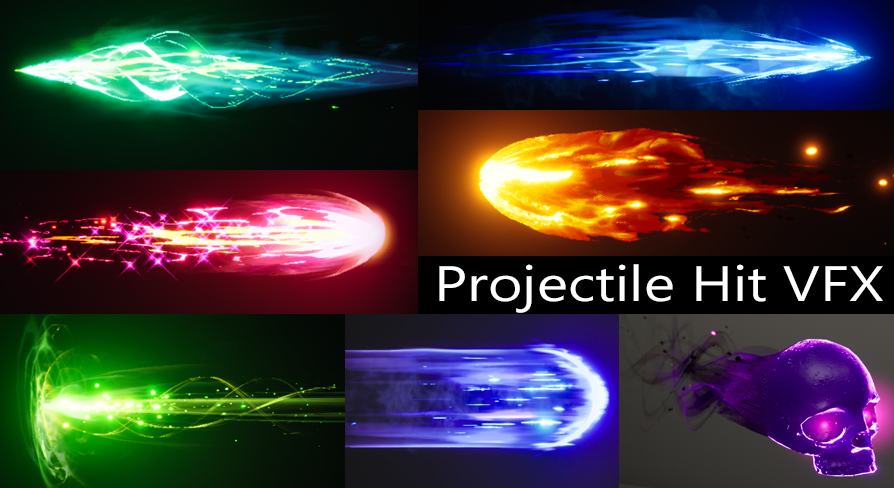 ProjectileVFX with Hit and Launch VFX ( with SFX ) | Fab