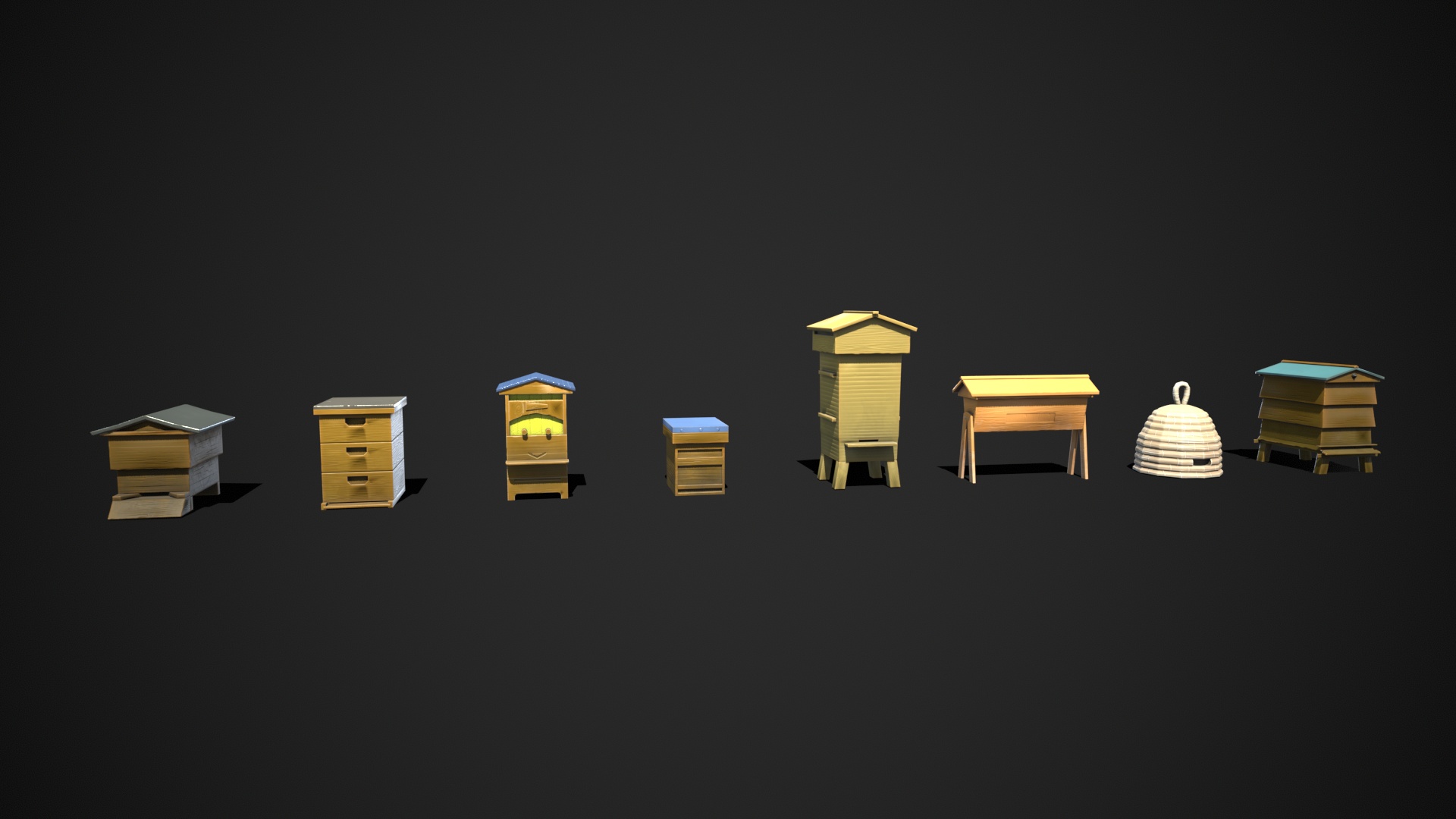 Stylized Beehive Low-poly Pack – 7 Types (Game Ready) | Fab