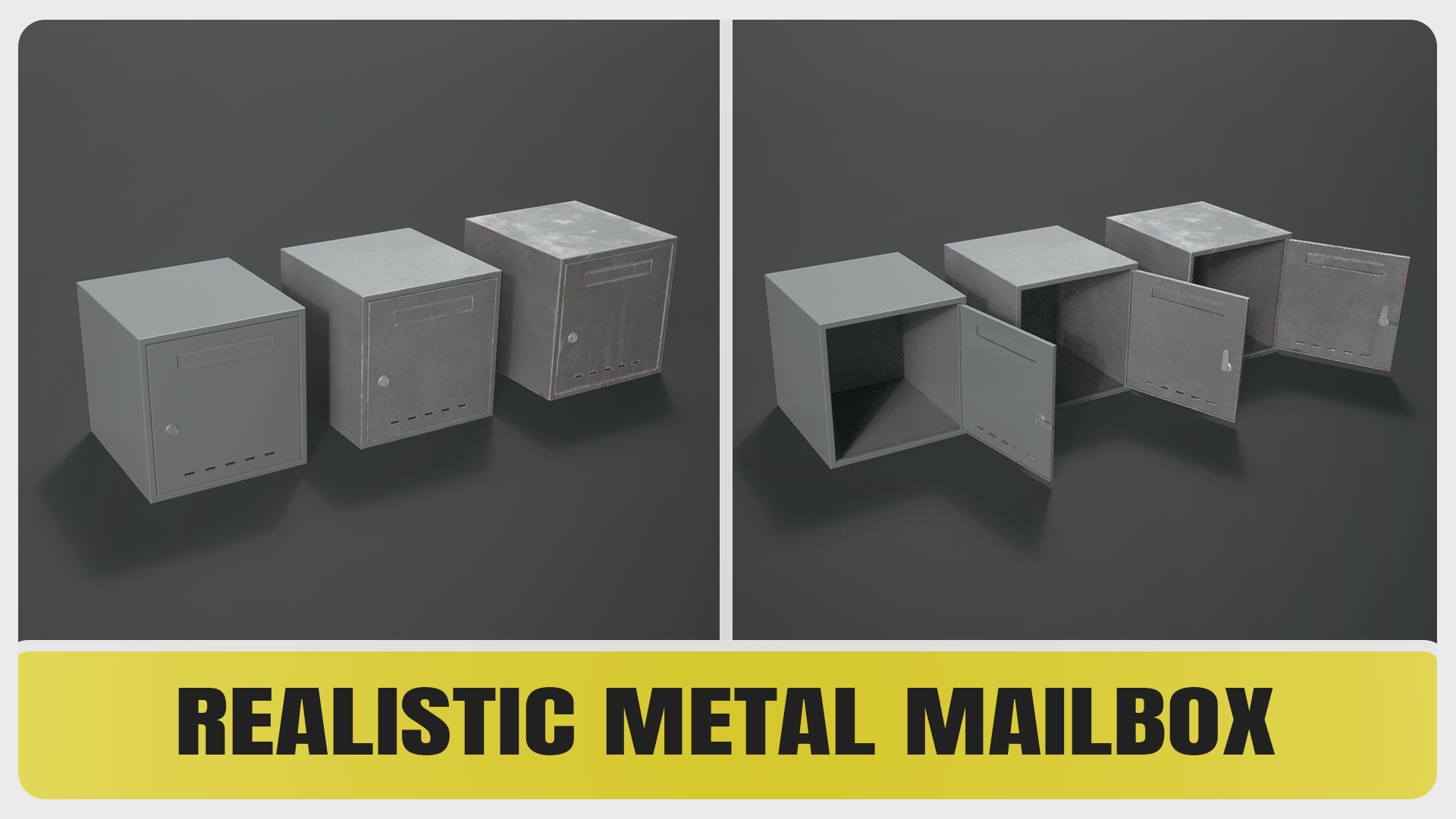Realistic Metal Mailbox | Fab