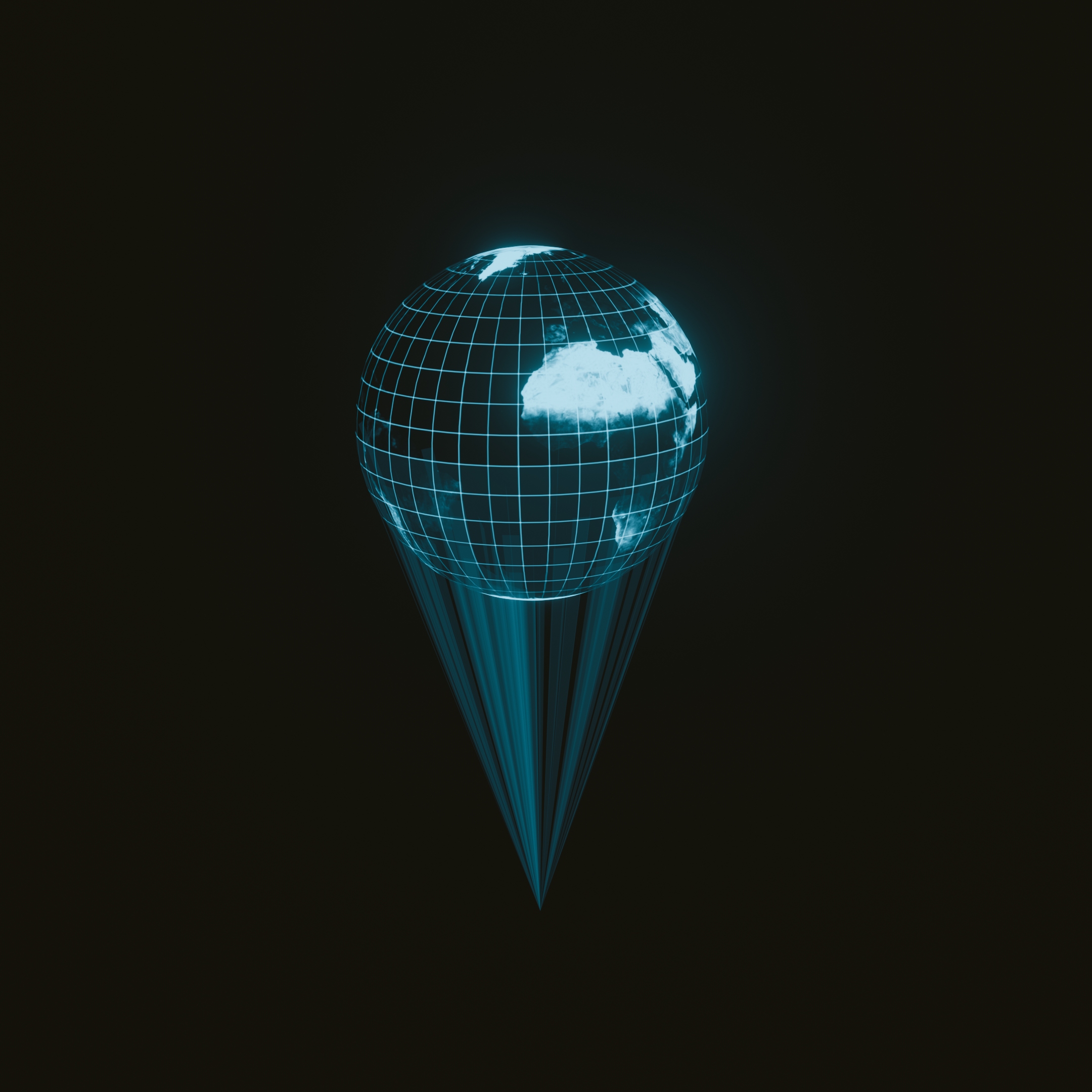 Earth globe hologram Free low-poly 3D model | Fab