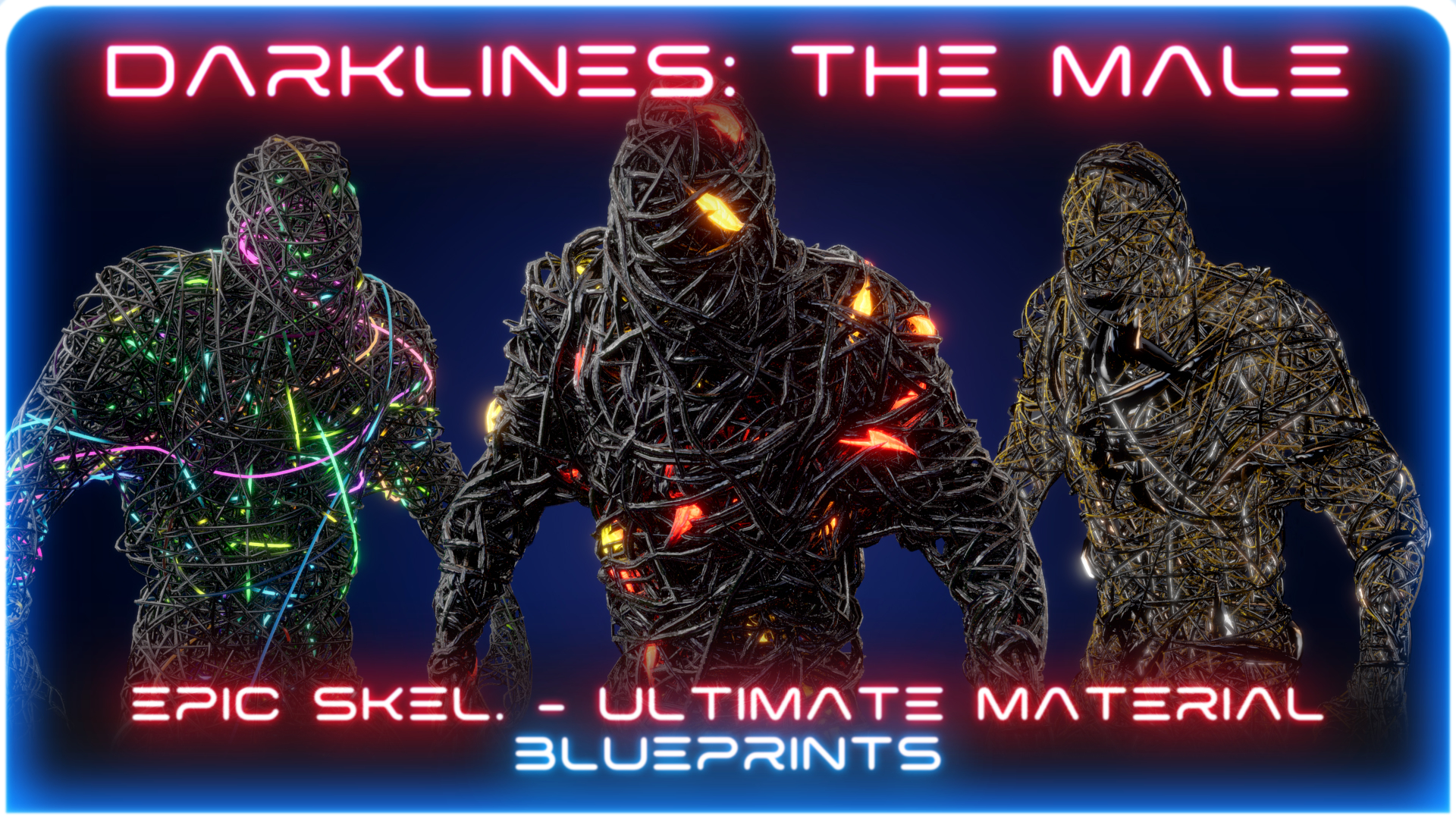 Darklines Male, an otherworldly dark character with blueprints ...