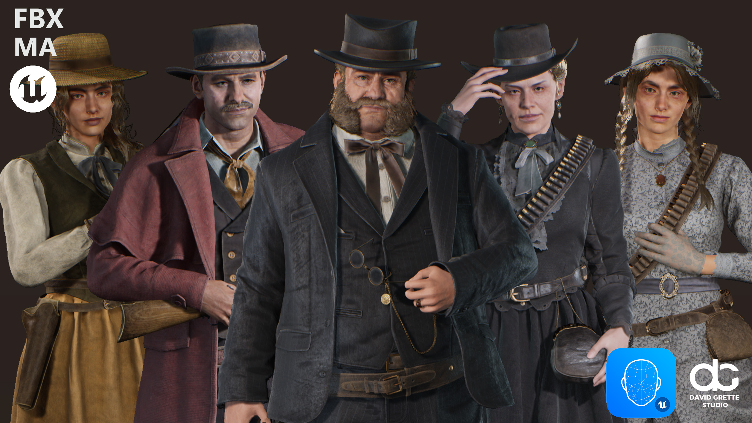 Western Characters Series 2025, part 2 - Adventure Action Male and ...