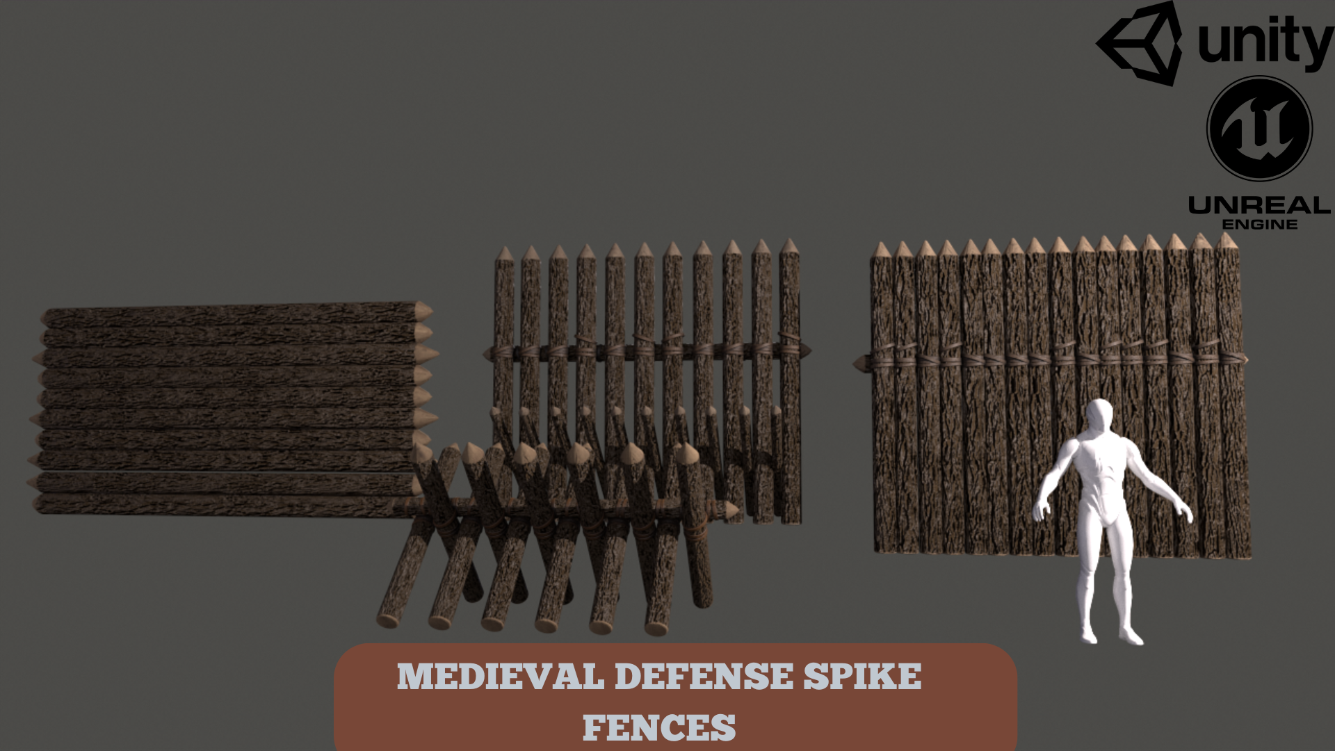 Medieval Defense Spikes Fences Walls Low-poly 3D model | Fab