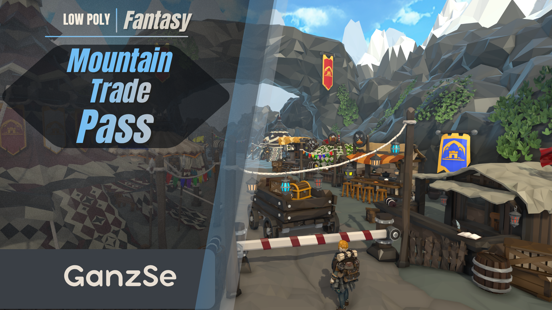 GanzSe Mountain Trade Pass - Stylized Low Poly Environment | Fab