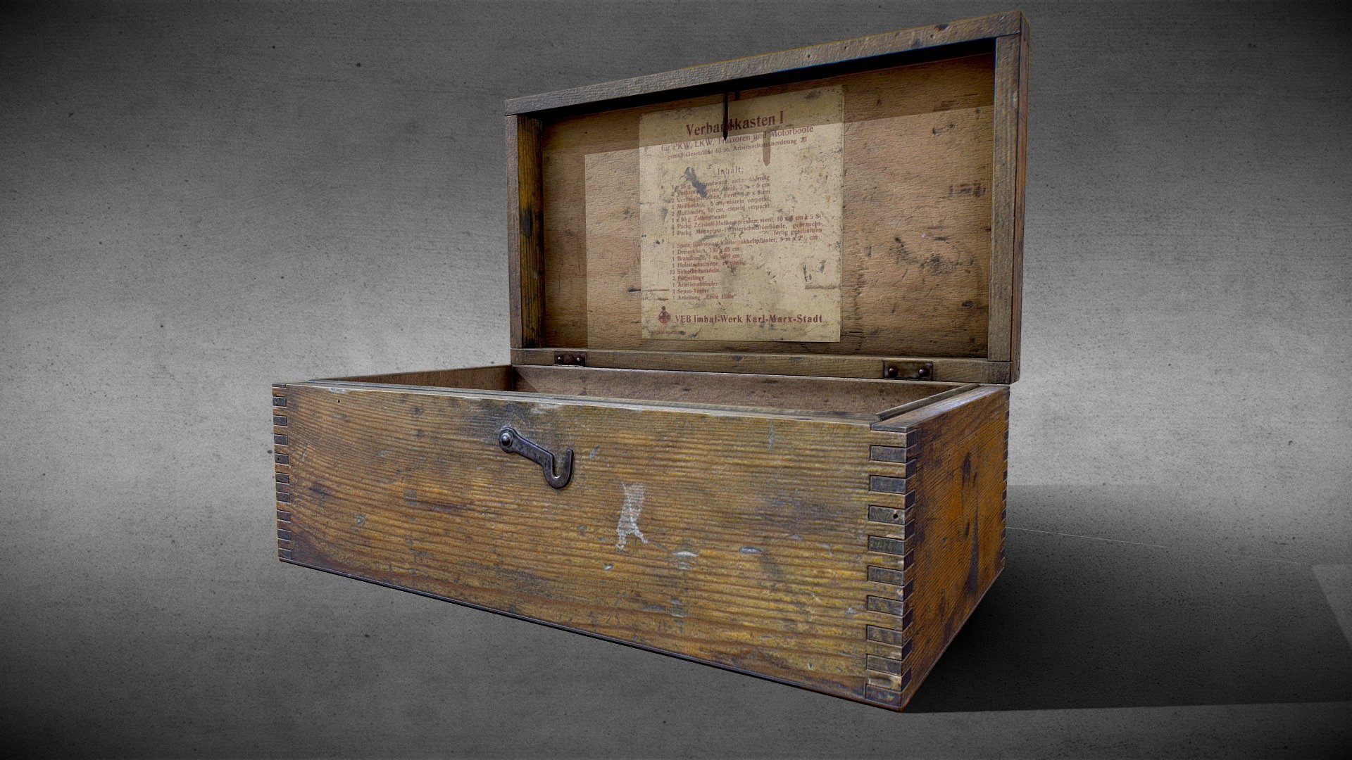 Old wooden boxes store