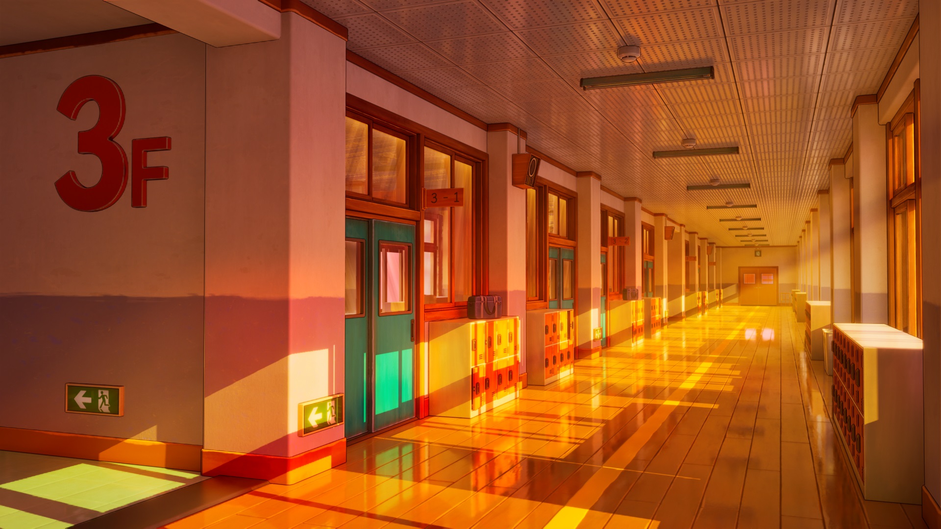 Anime Background Scenery School