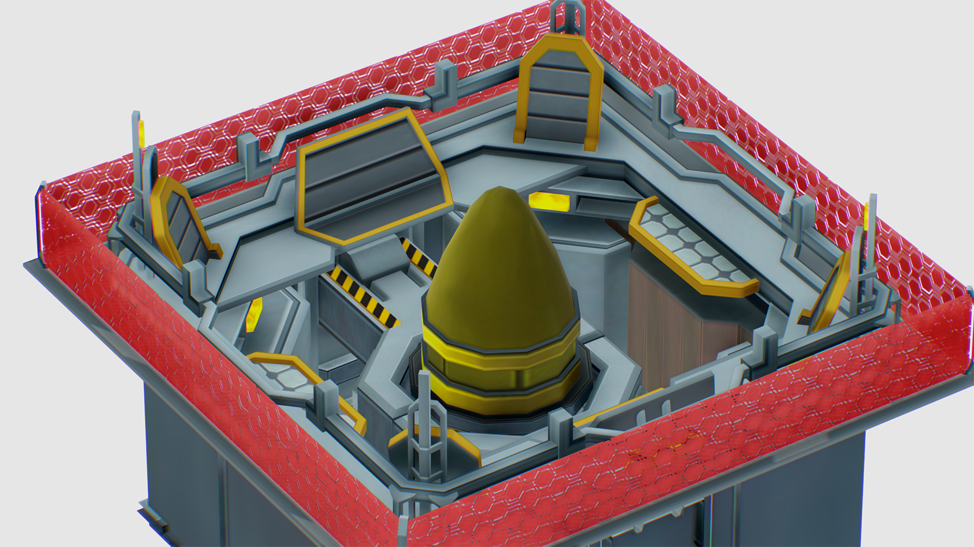Missile Silo - Futuristic Modern Rocket Launcher Room - Station 1 | Fab