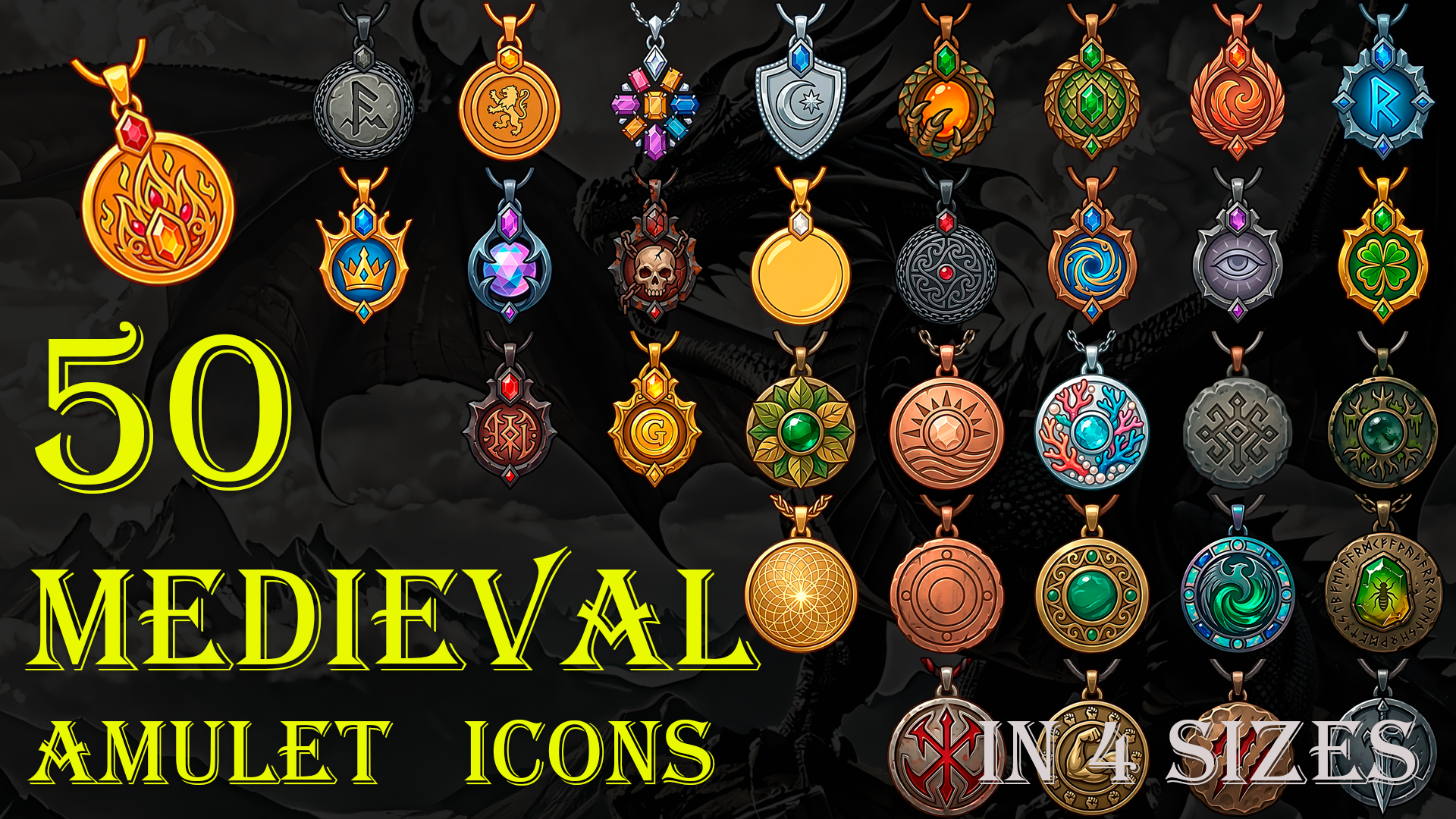 Medieval Amulet Icons | Fab