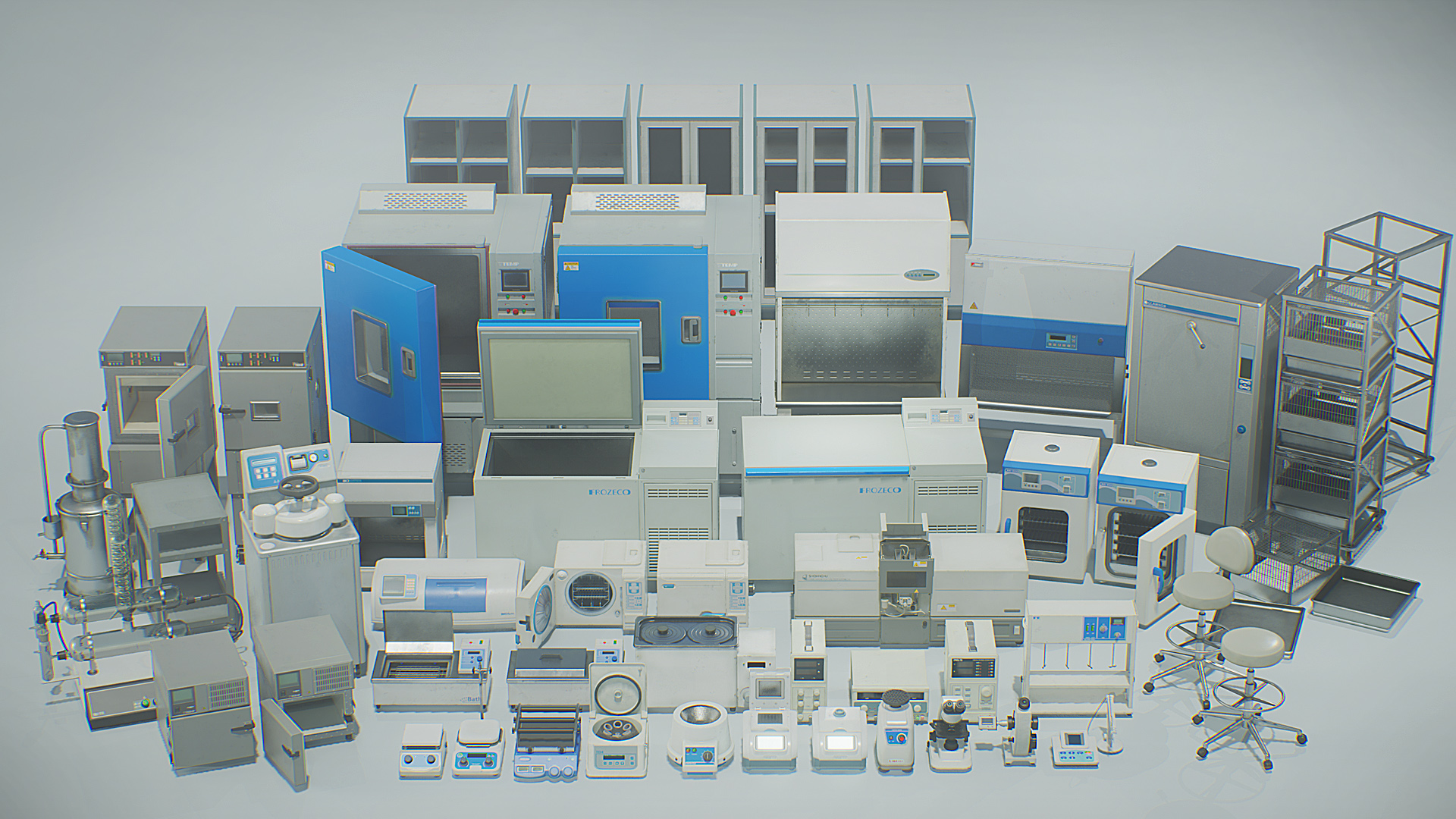 Laboratory Equipment Props - 70+ Assets | Fab