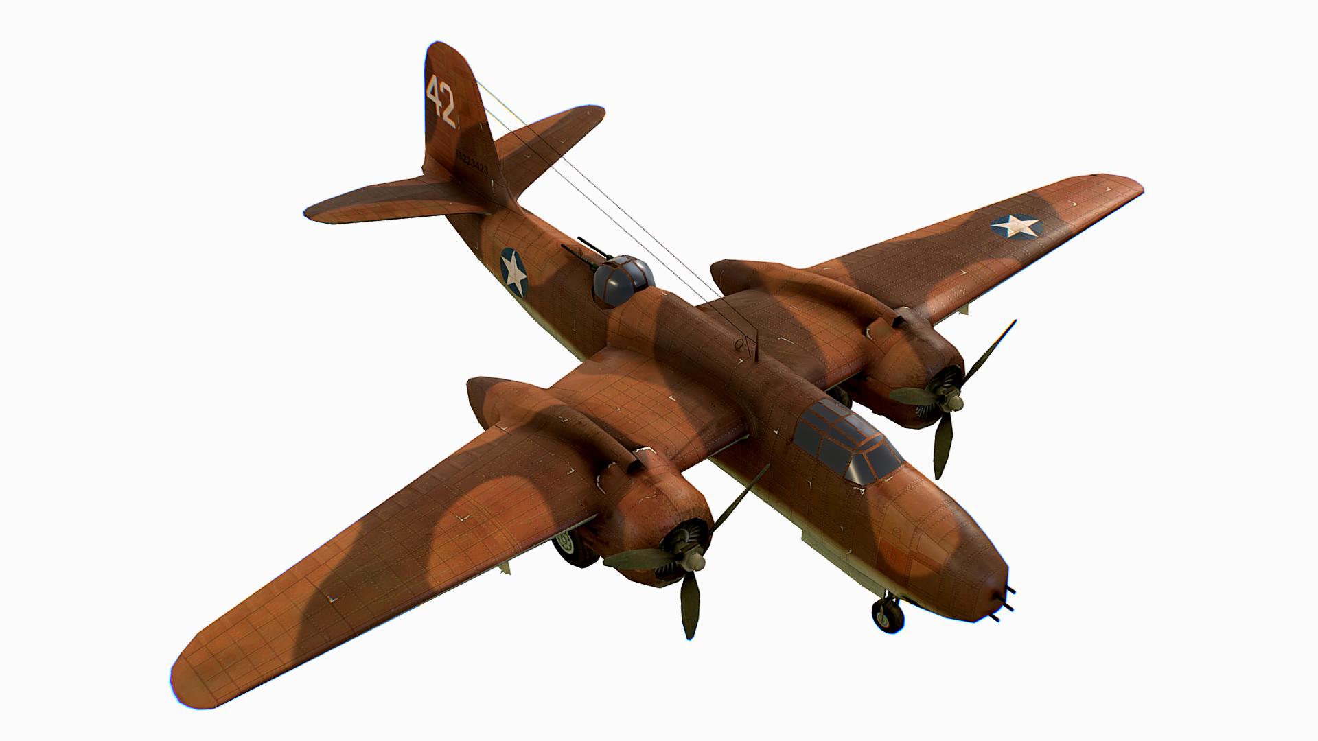 United States Light Bomber Douglas A-20 Havoc Fighter Aircraft Military ...