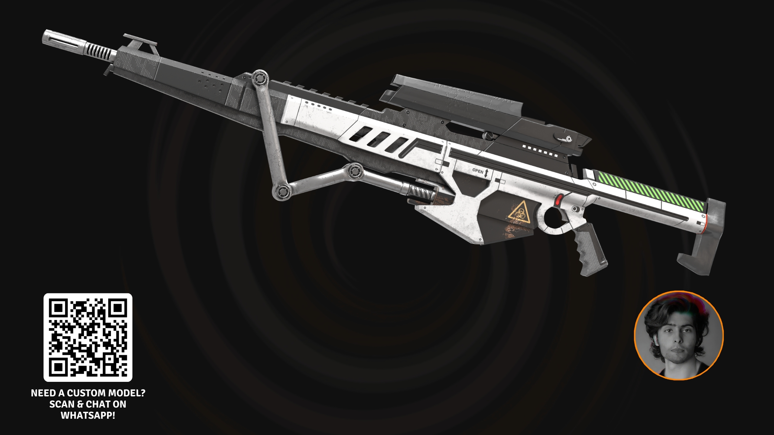 Elysar Plasma Rifle — Futuristic Energy Weapon 3D Model | Fab
