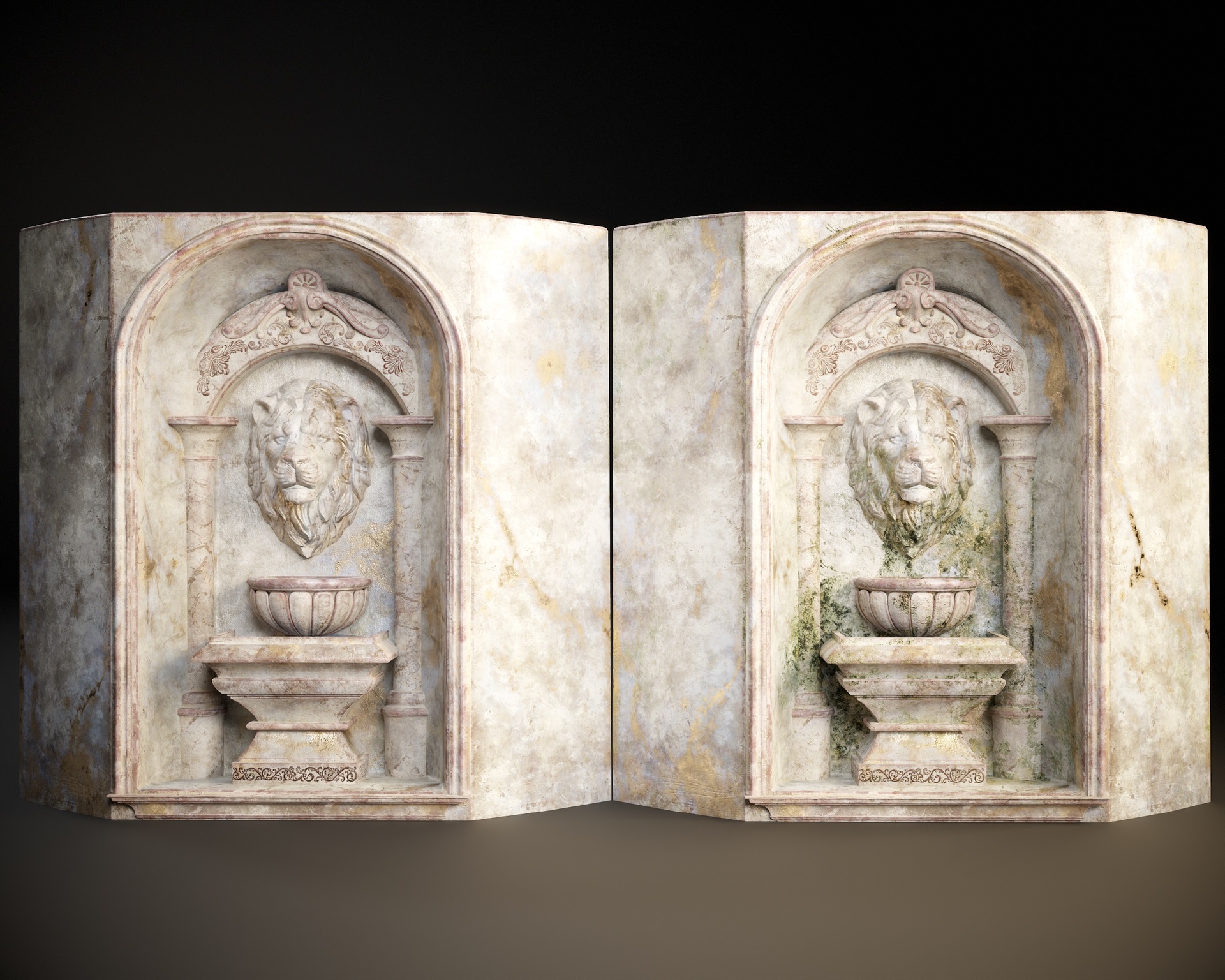Medieval Lion Fountain Niche | Fab