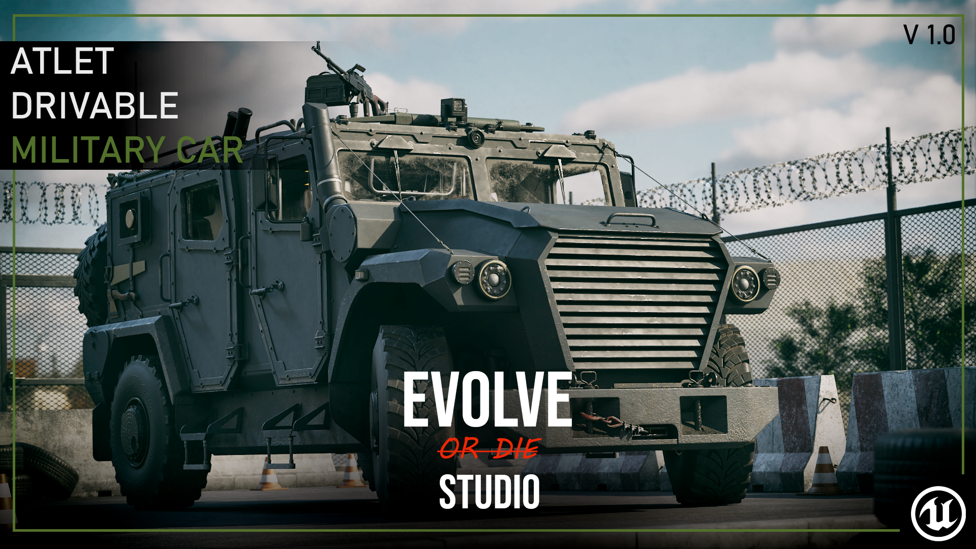 Vehicle Drivable Atlet Military Car | Fab