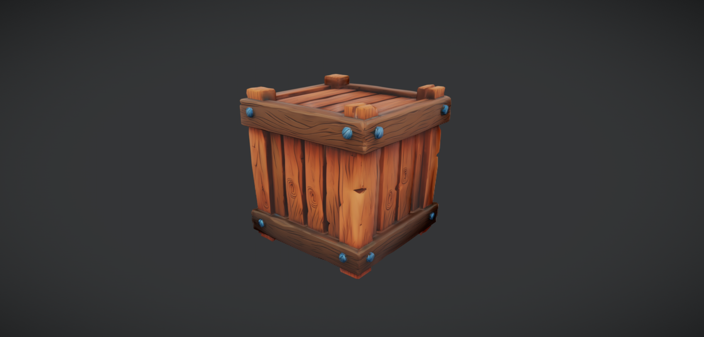 Stylized wooden crate | Fab