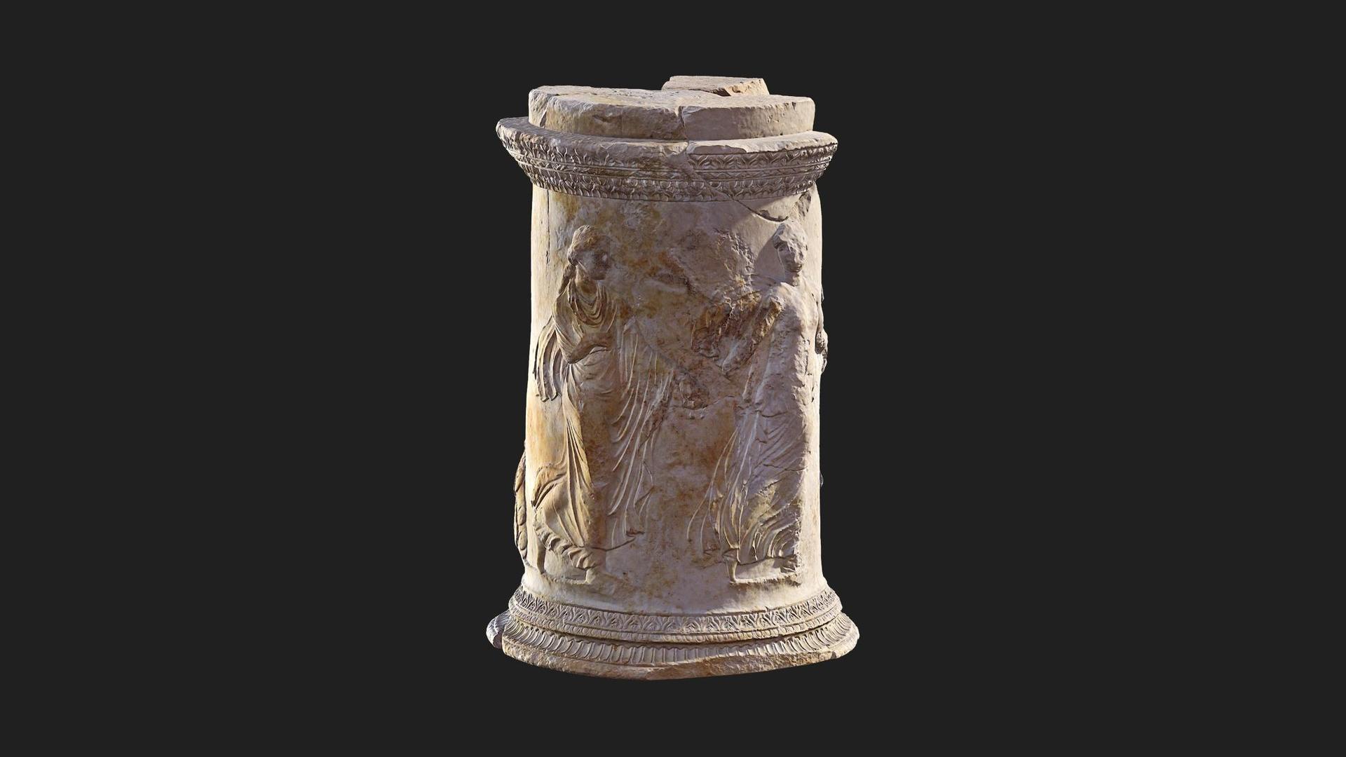 Roman Marble Ornate Plinth | Fab