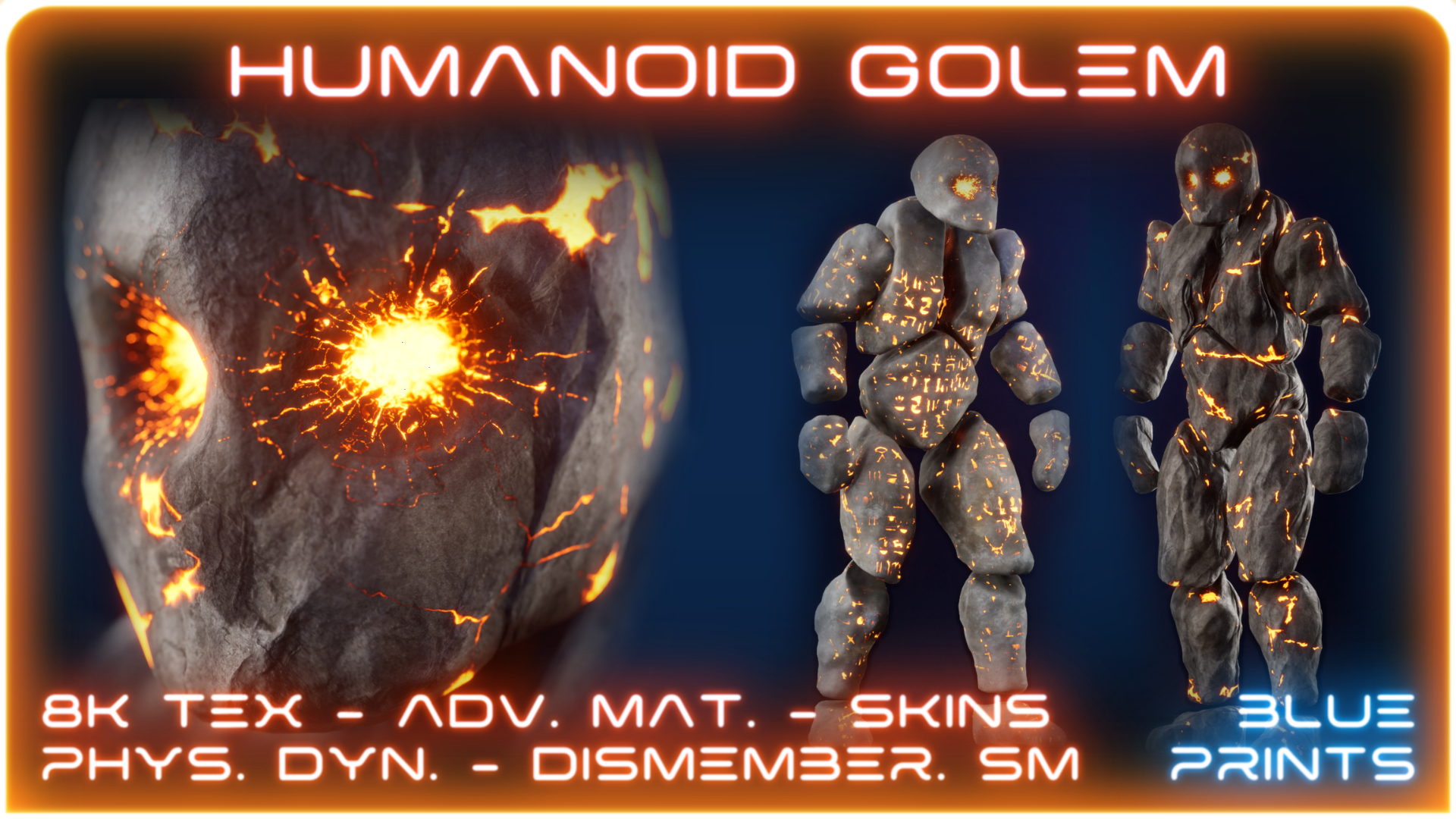 Humanoid Golem: a stone creature for horror, fantasy and other games | Fab