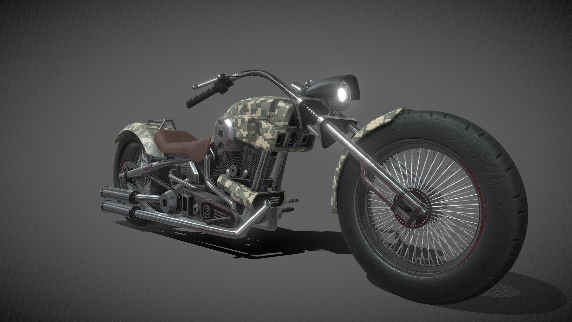 Military Motorcycle Chopper