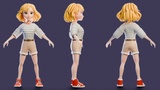 Cartoon Girl Rigged | Fab