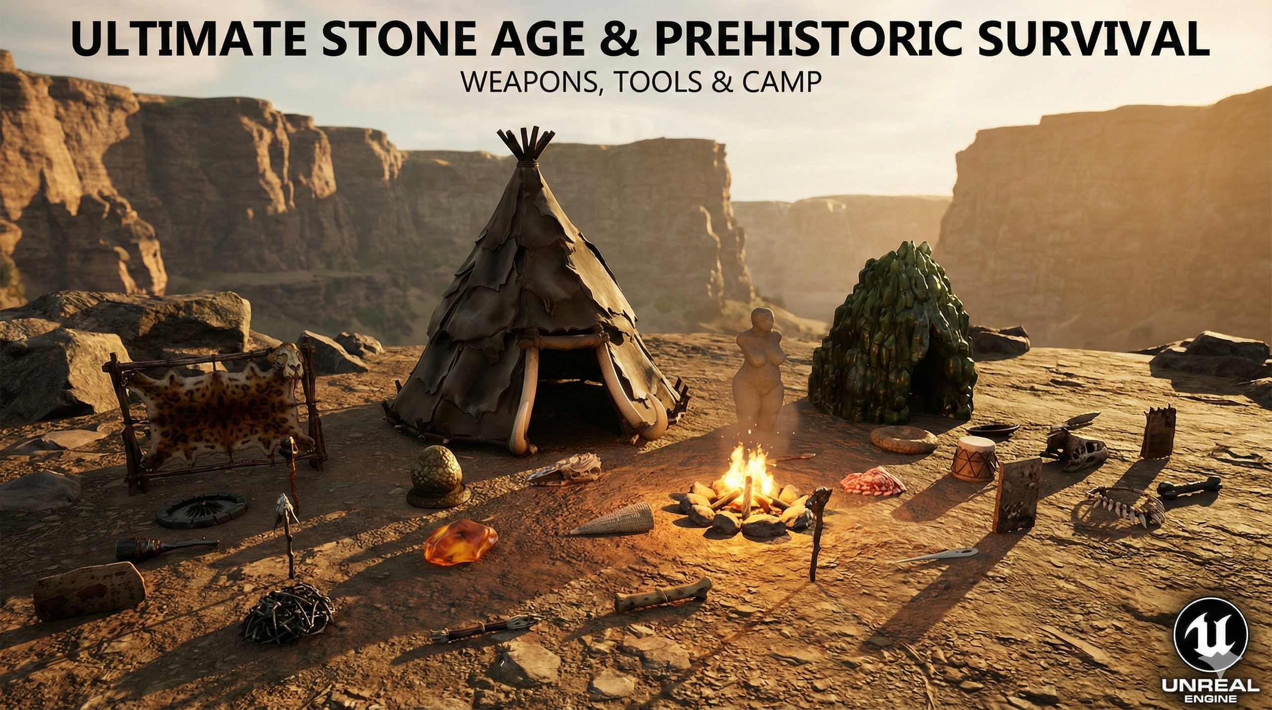 Ultimate Stone Age & Prehistoric Survival - Weapons, Tools & Camp | Fab