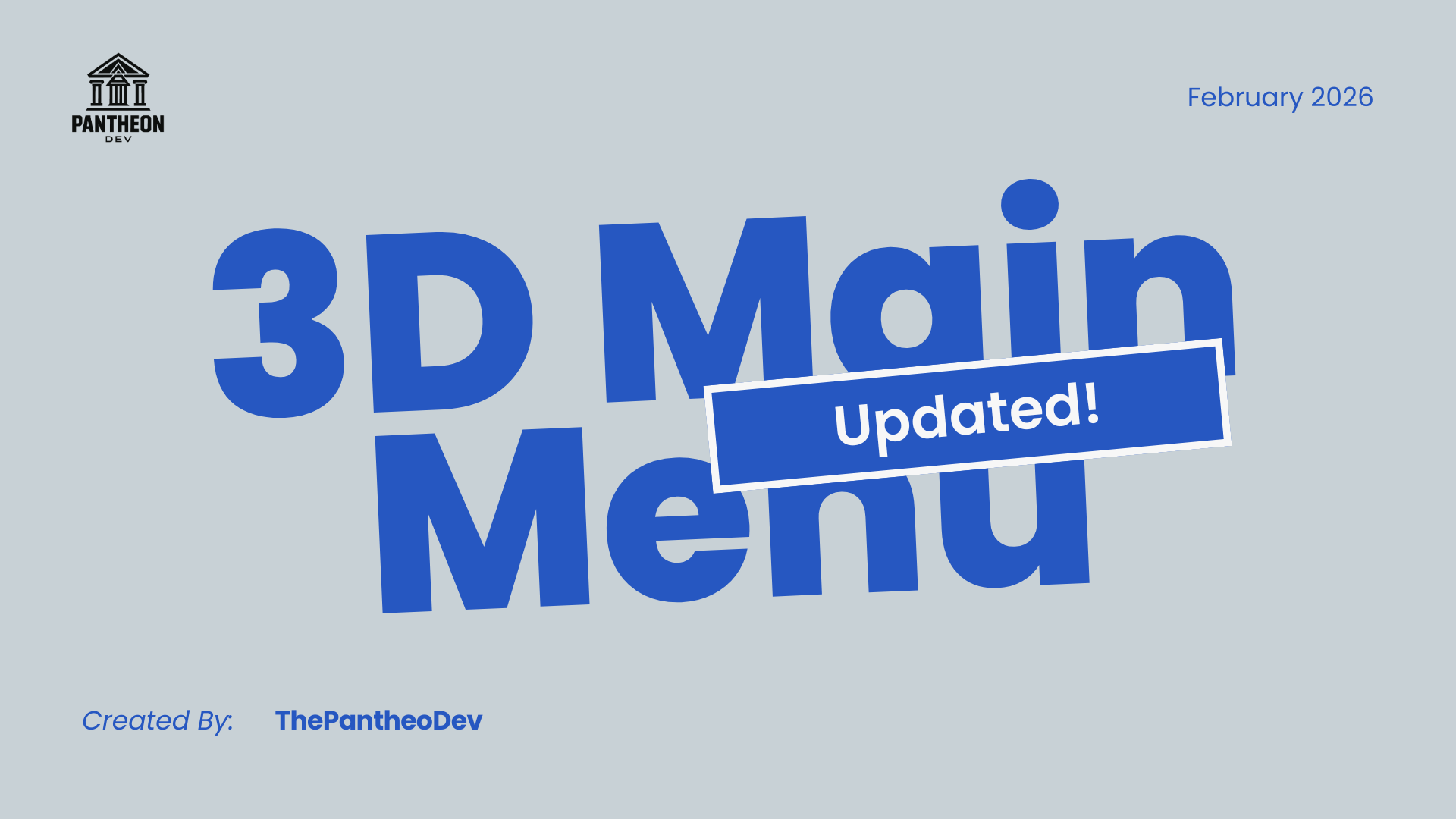 3D Menu and Save System | Fab