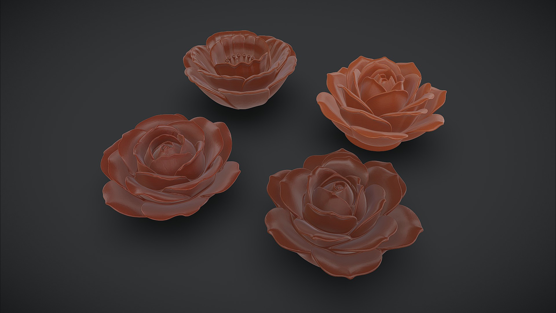 Flower Chocolate Bundle B - 4 Variations | Fab