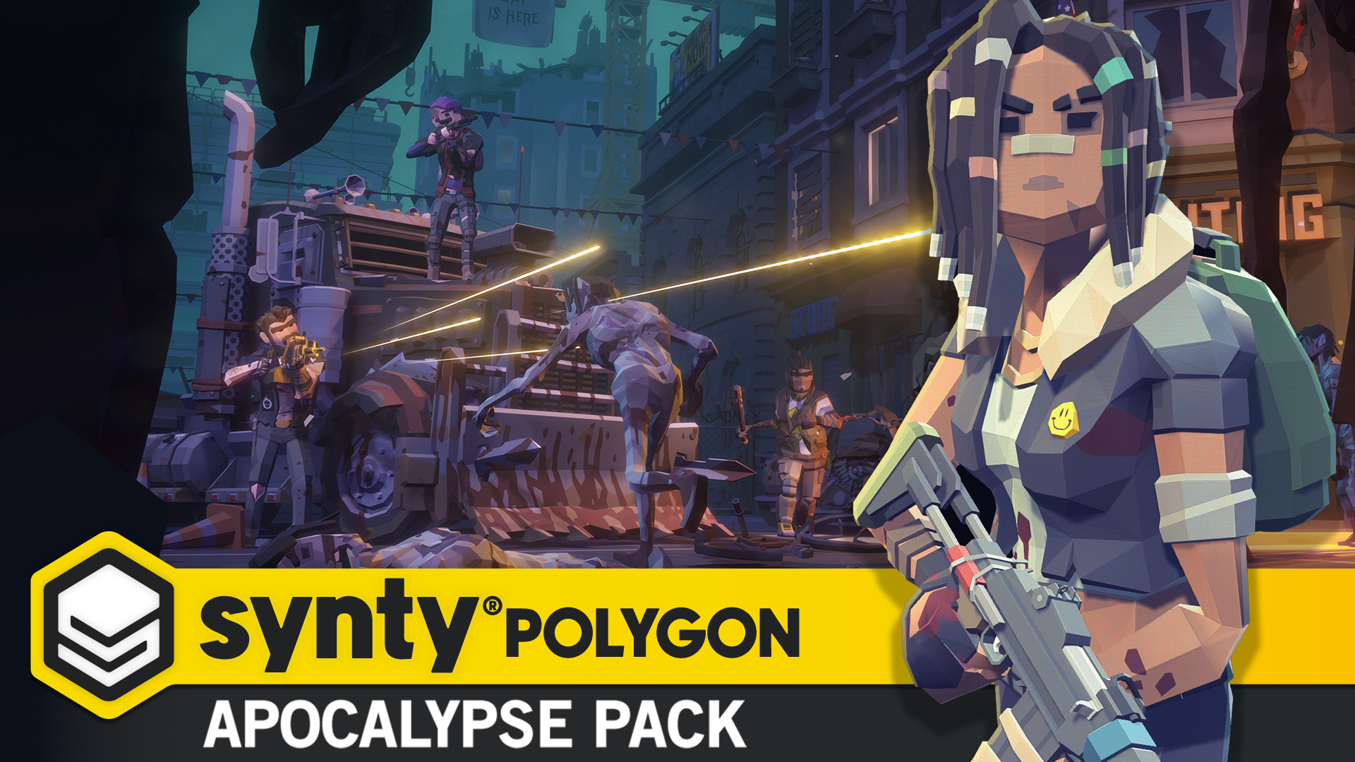 POLYGON - Apocalypse Pack - Low Poly Zombie Survival Game Assets