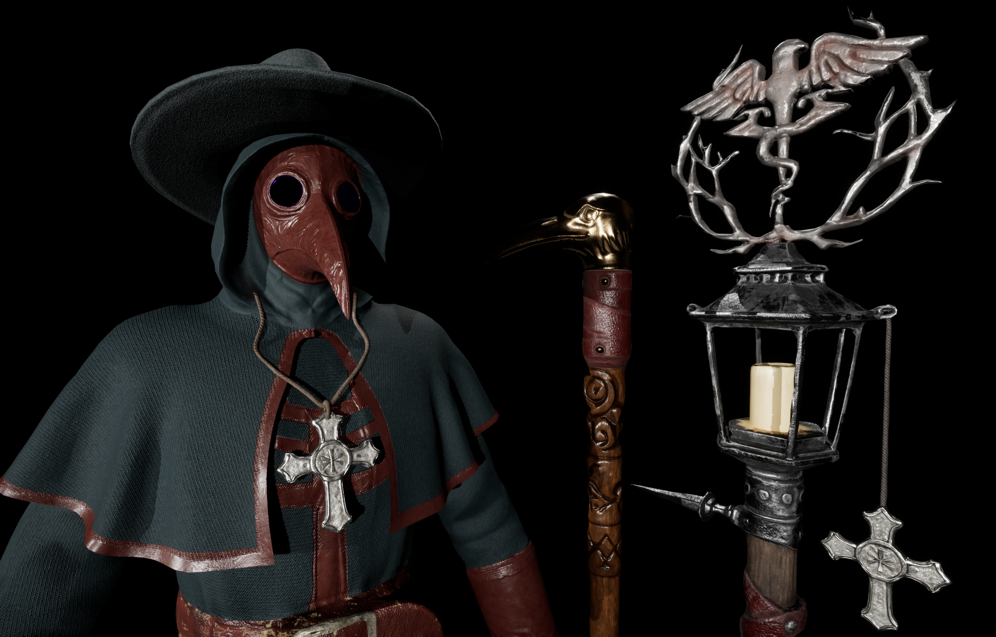 Plague Doctor & Weapons | Fab