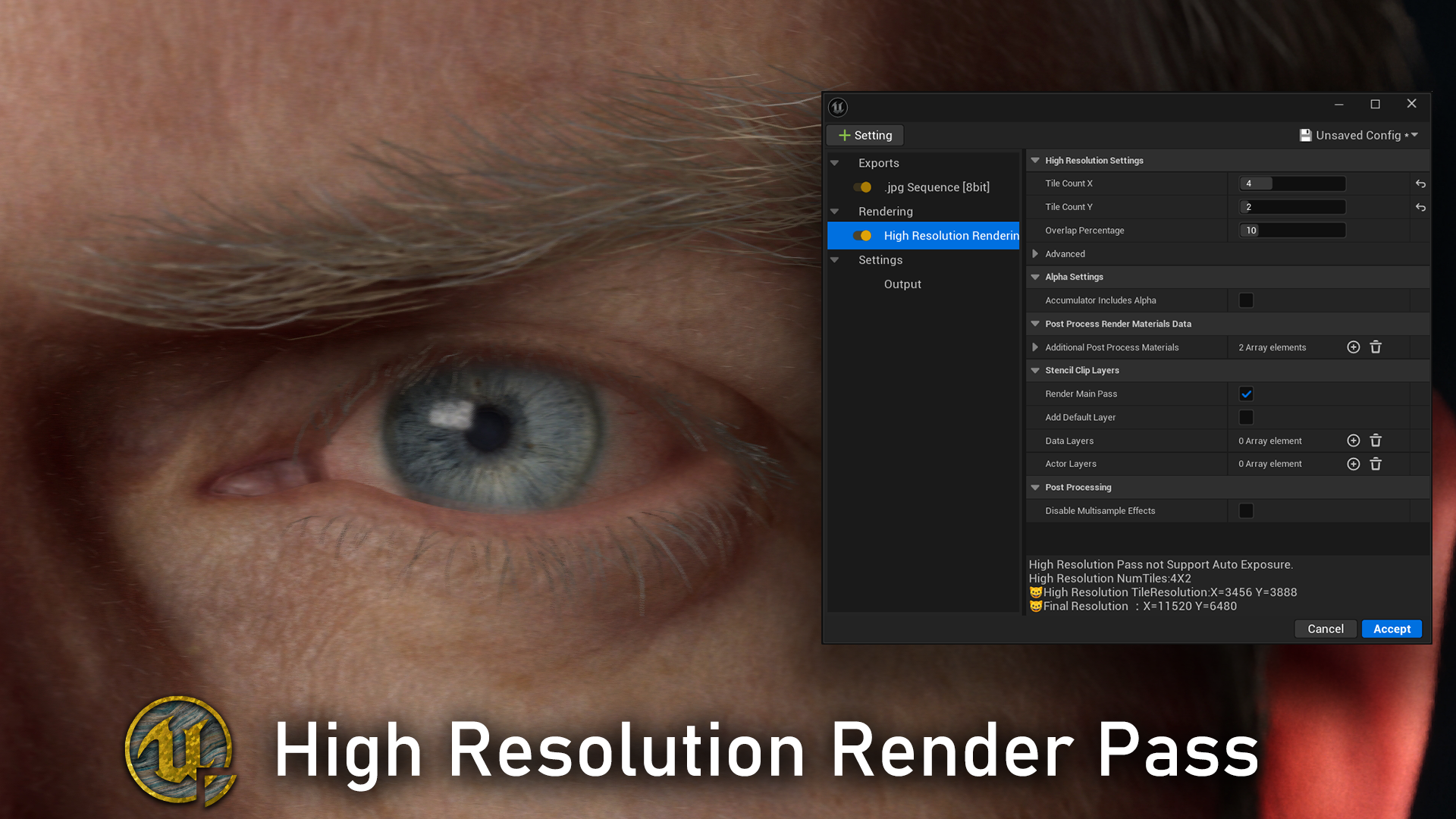 High Resolution Render Pass | Fab