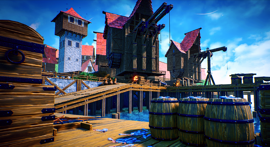 Modular Medieval Docks / Harbor (Medieval Town, Stylized Town, Town ...