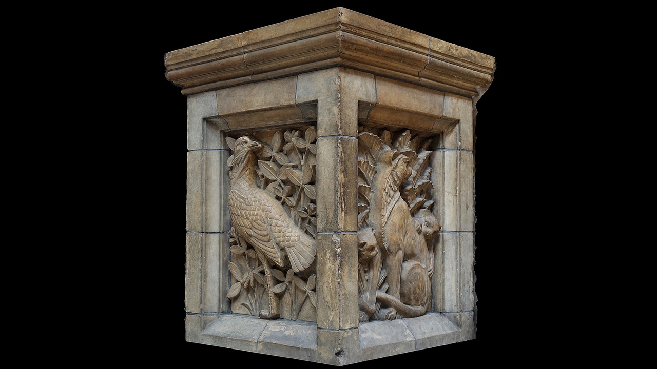 architecture wall corner arch element ornament sculpture photogrammetry ...