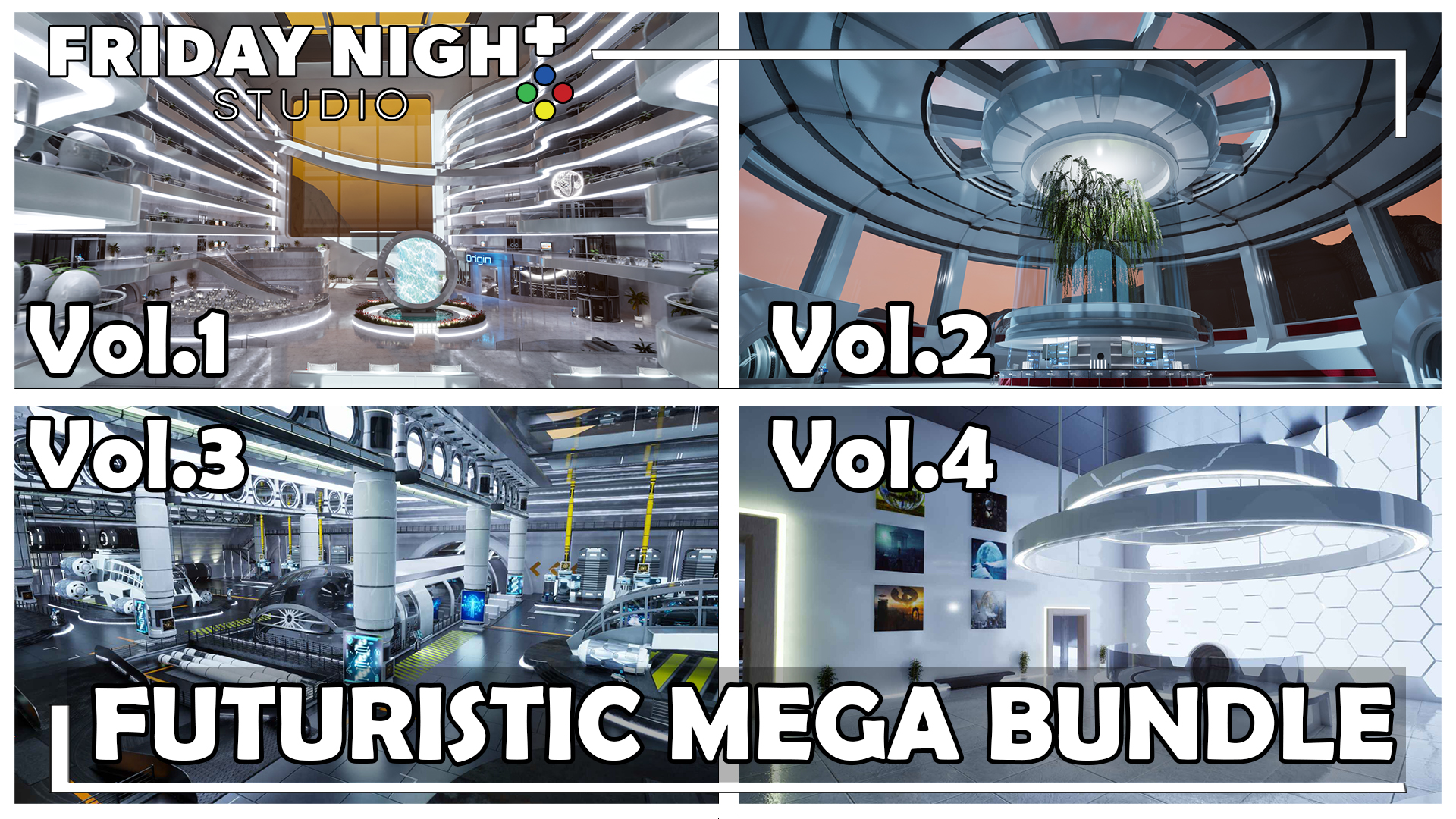 Futuristic Environment Kit – Complete Bundle (Vol.1–4) | Fab