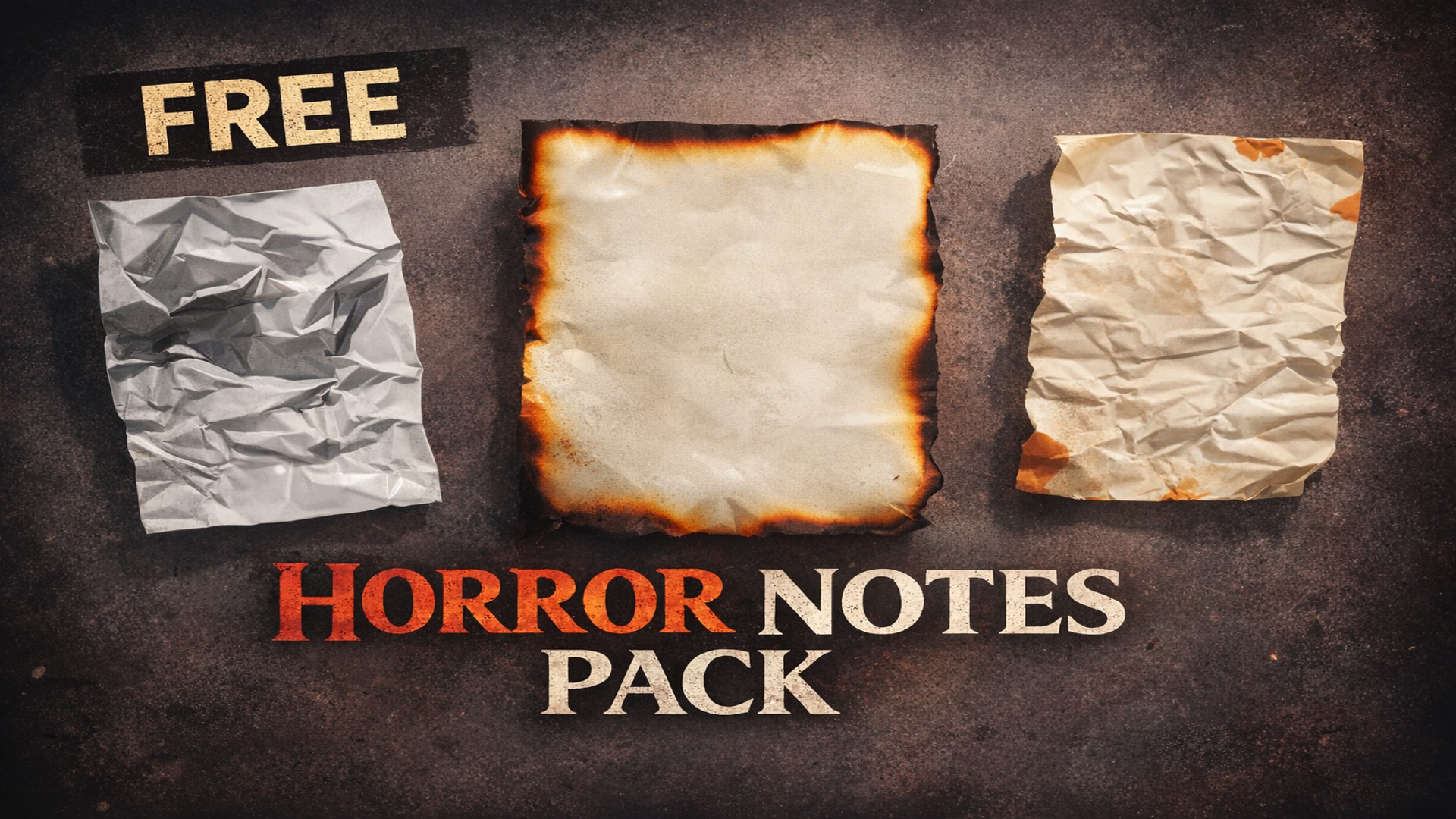 FREE Horror Notes Pack | Fab