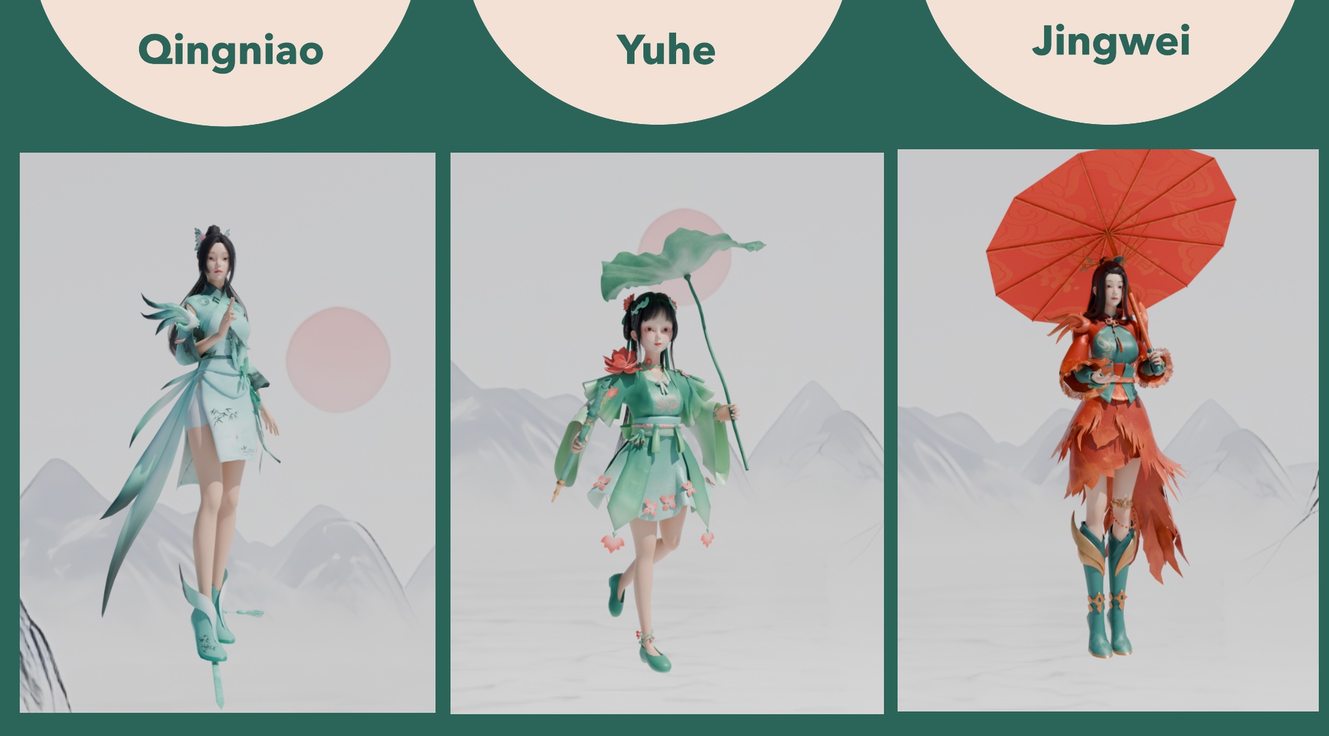 Chinese fantasy characters pack | Fab