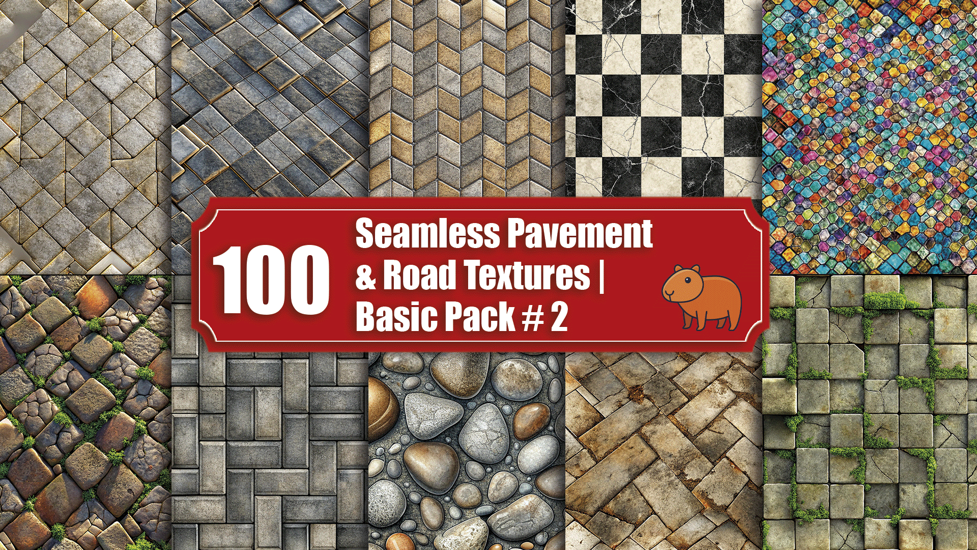Base Pack 2: 120 Seamless Pavement & Road Textures – City, Castle ...