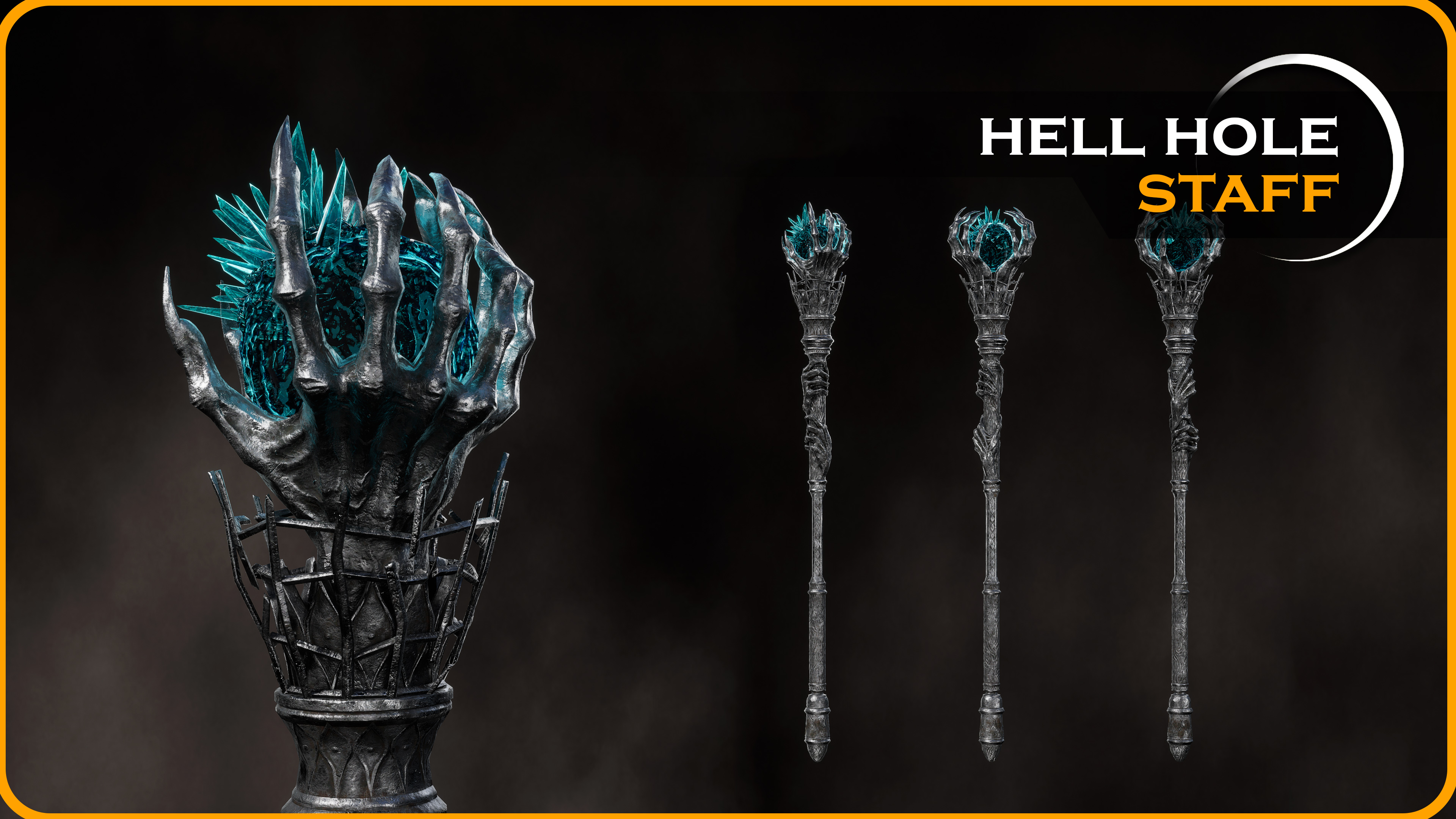 Hell Hole Staff - Dark Fantasy Magic staff | Fab