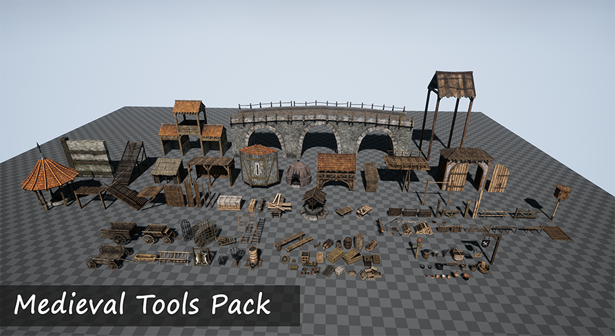 Medival Tools Architects Set Of The Medieval Castle Architectural