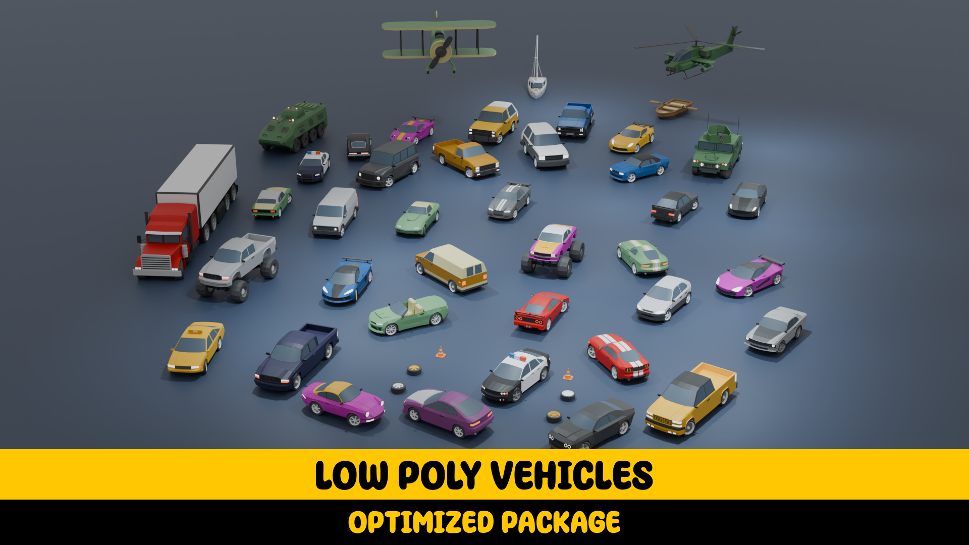 Low Poly Vehicles-Optimized Package | Fab
