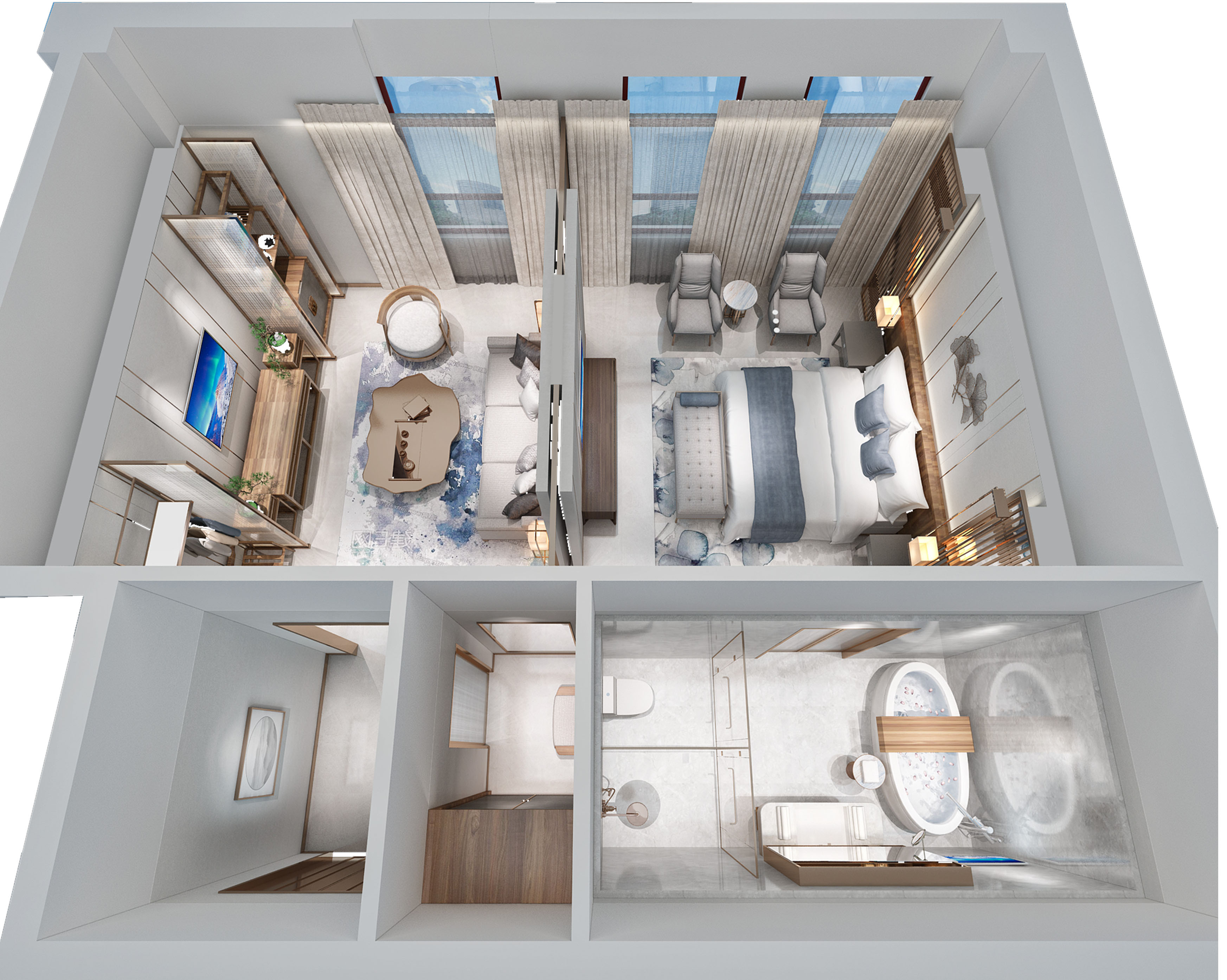 Modern Minimalist Hotel Suite | Luxury Hotel Complete Bundle | Fab