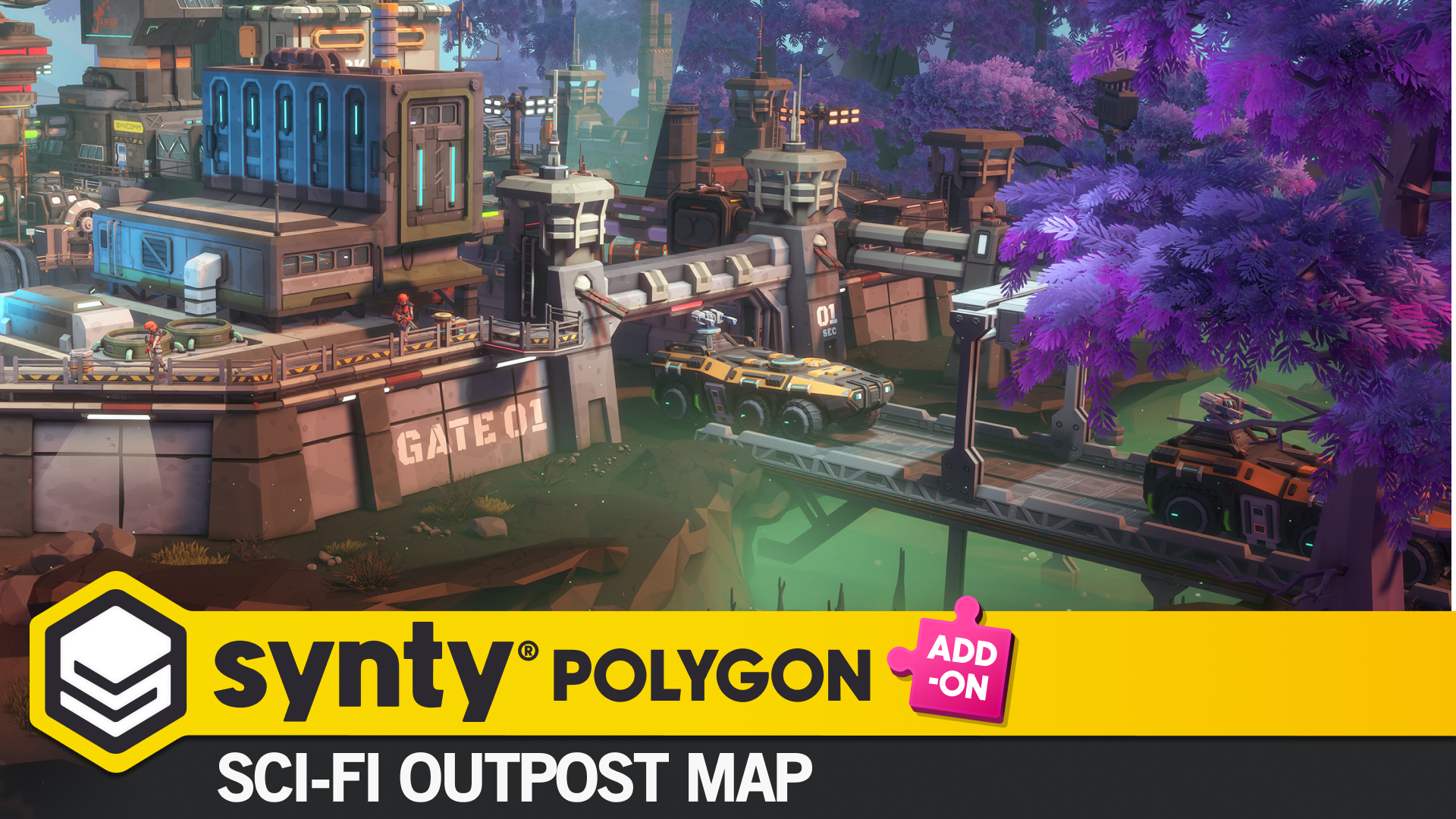 POLYGON - Sci-Fi Outpost Map by Synty | Fab
