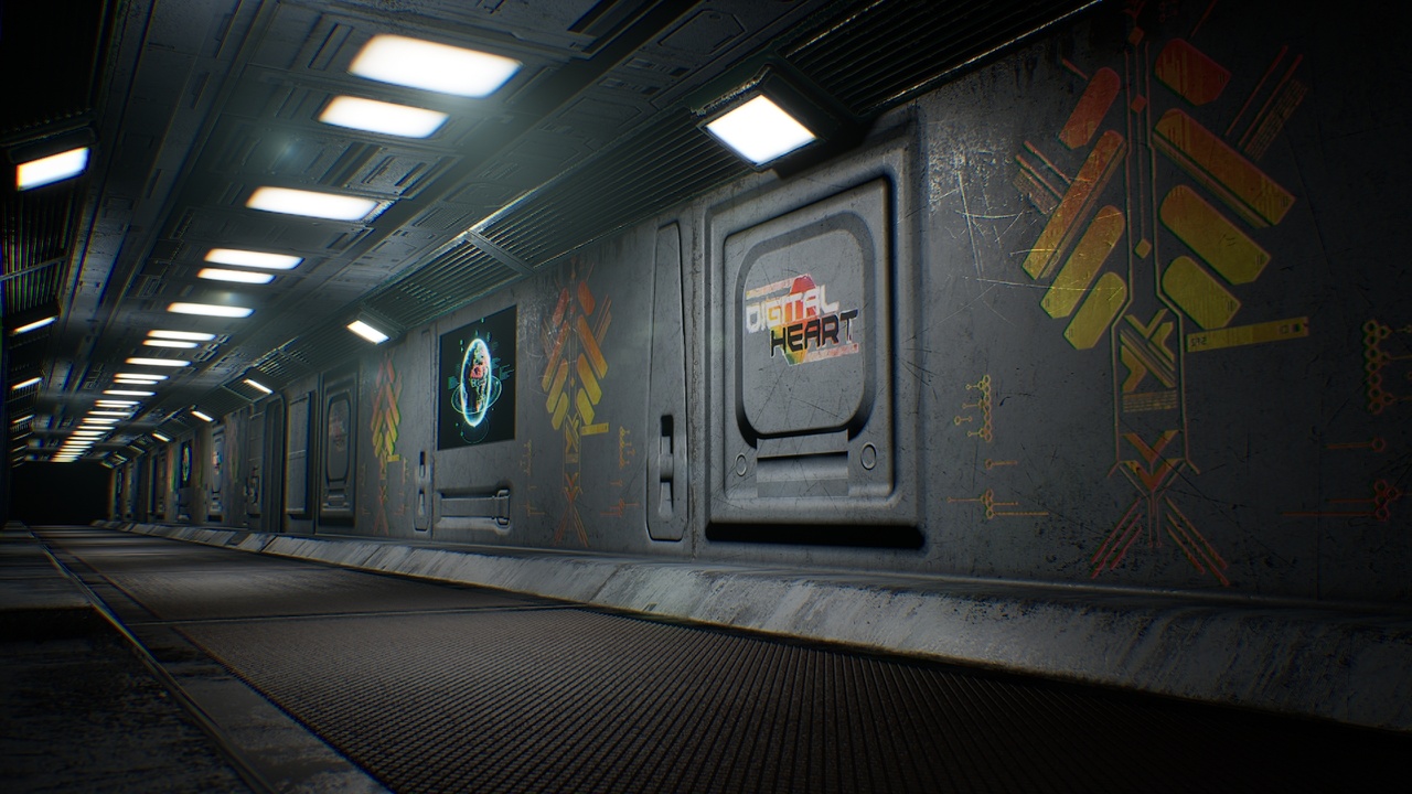 Sci-Fi Industrial Corridor|HALLWAY| Game & Film Ready | Fab