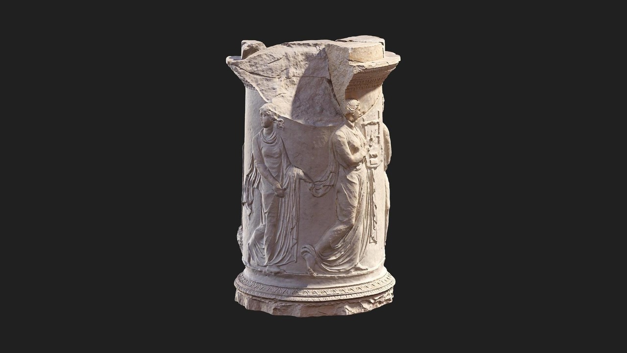 Roman Marble Ornate Plinth | Fab
